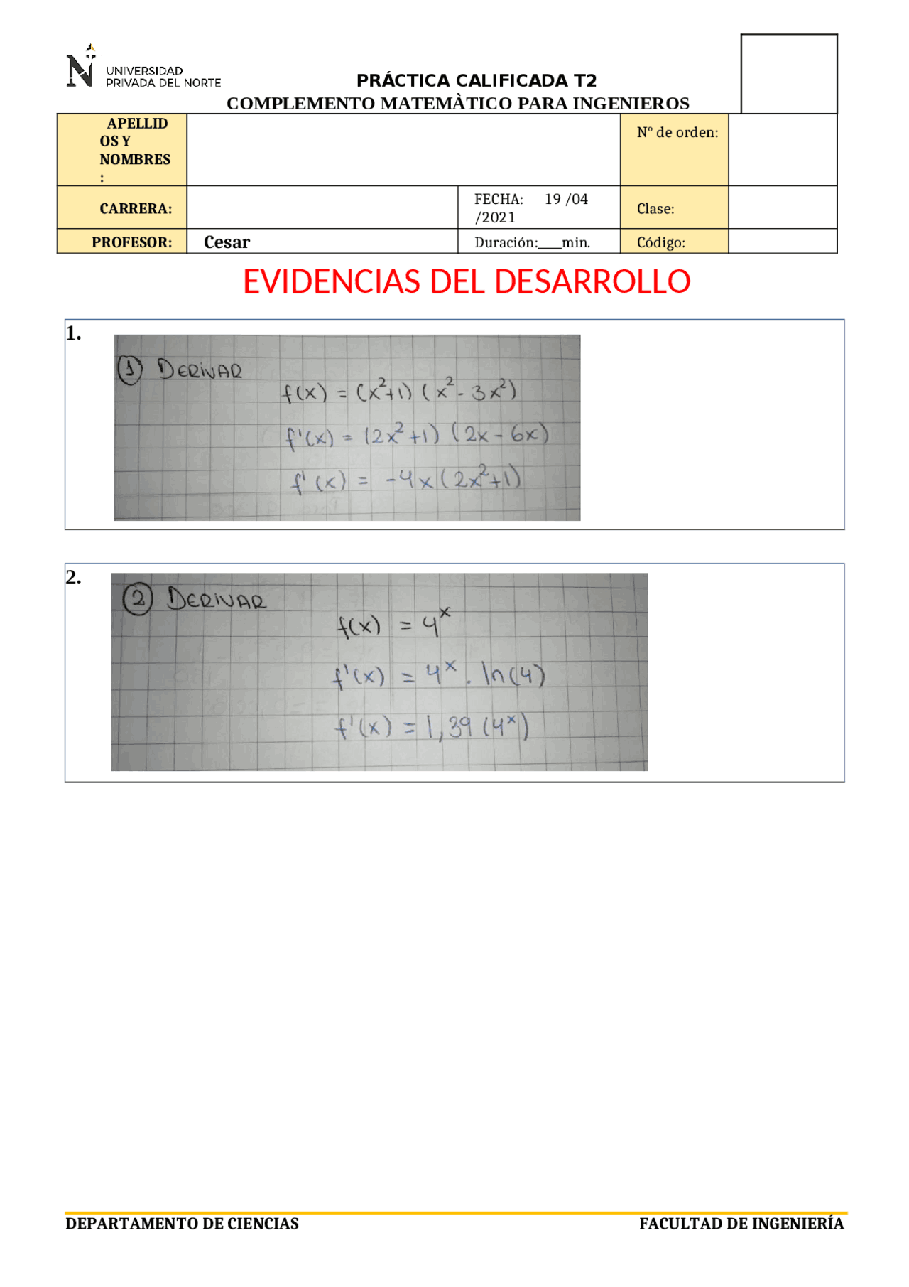 T1 Matematica 1 Upn Ejercicios De Matemáticas Docsity