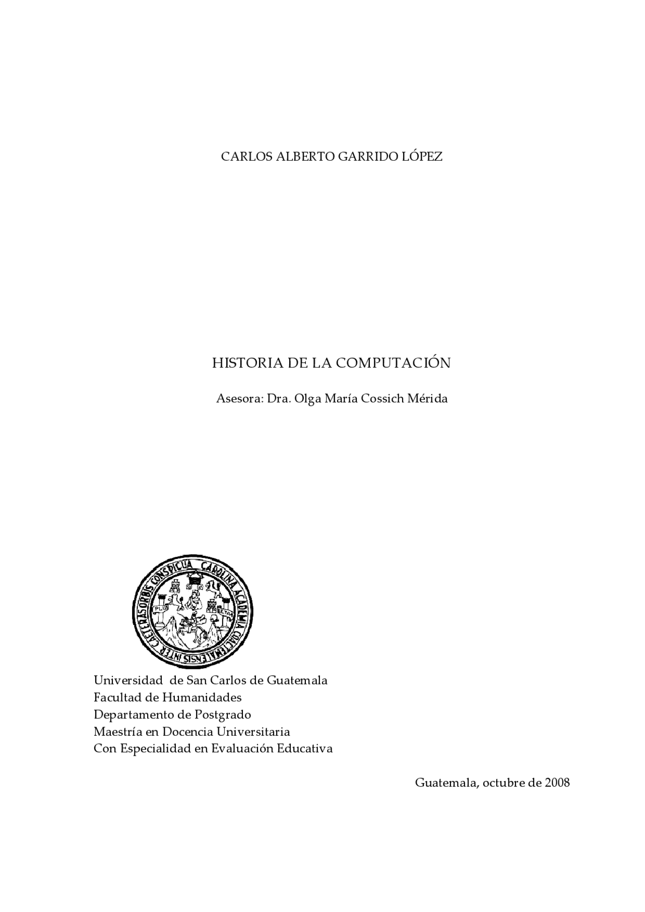 Historia De La Computación Docsity