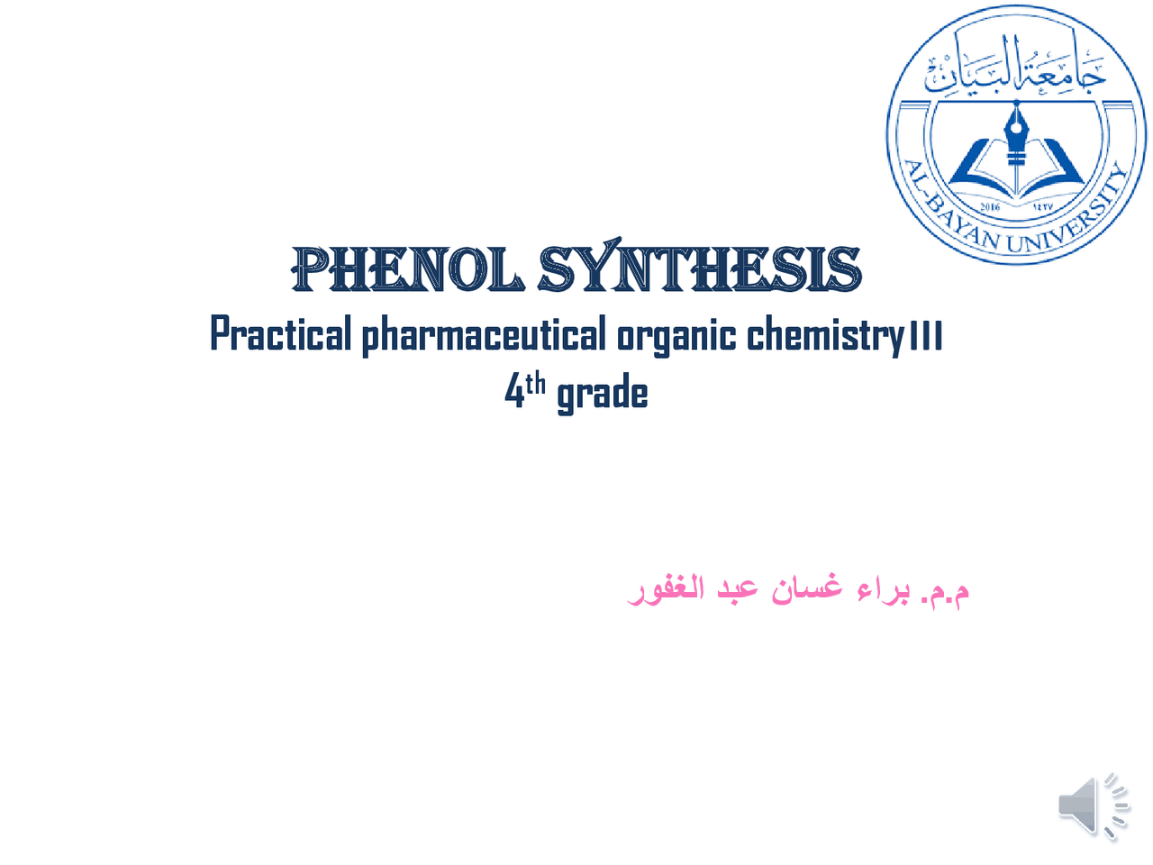 Phenol synthesis lab experimant - Docsity