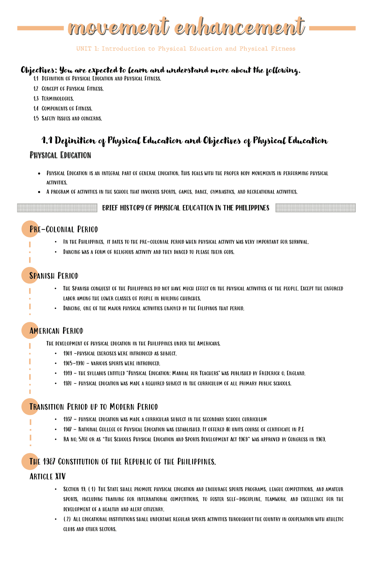 Movement Enhancement - Docsity