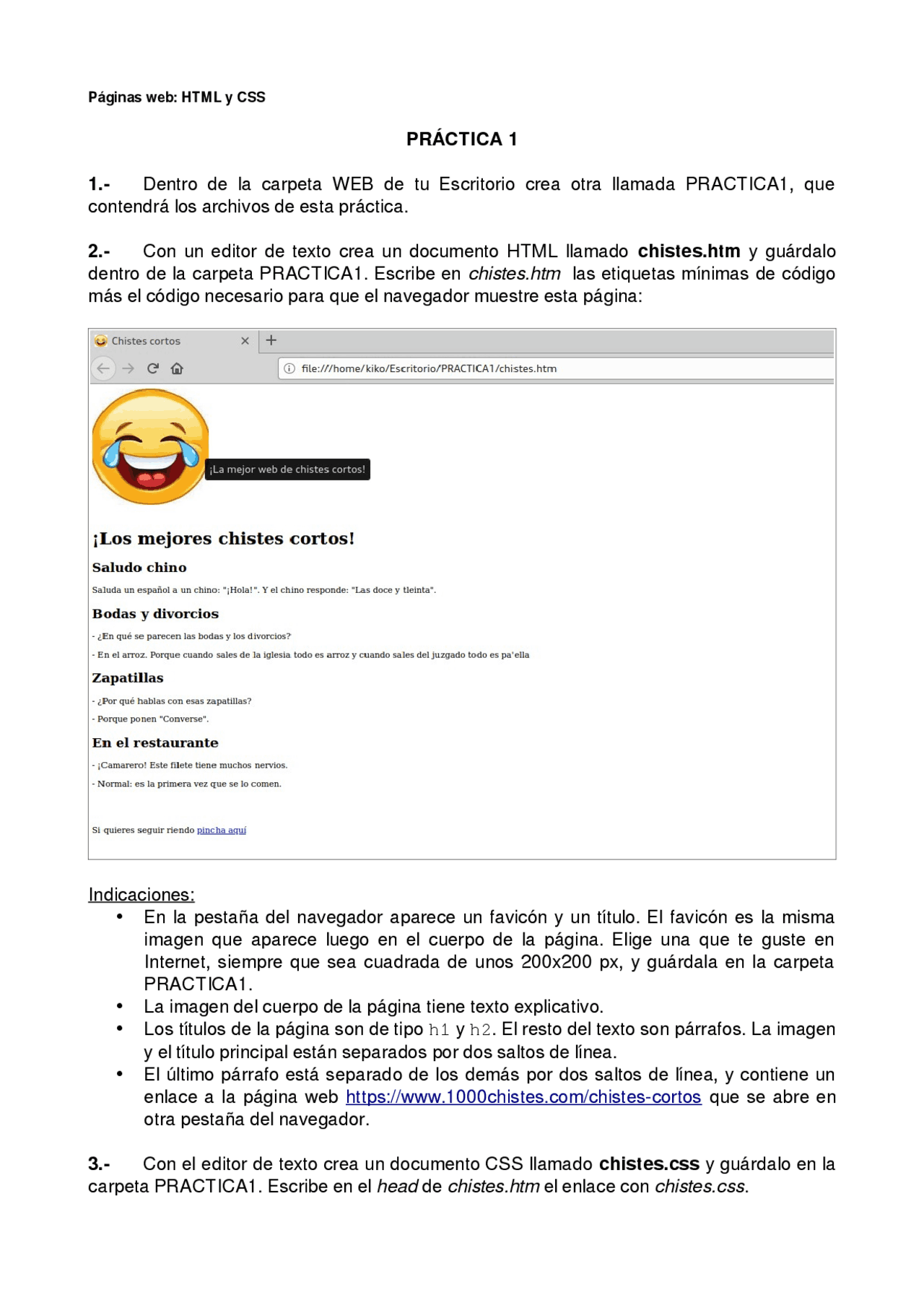 Práctica 1 Diseño Web Html Docsity