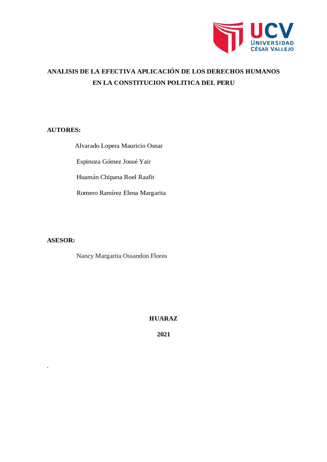 Analisis Sobre Los Derechos Humanos Docsity
