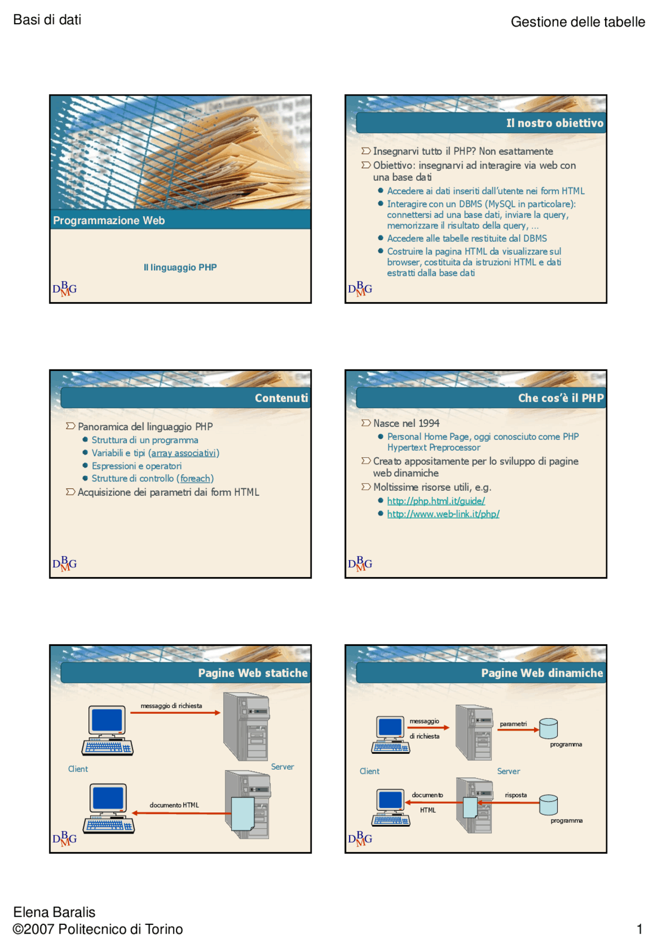 Php Elementi Di Programmazione Docsity