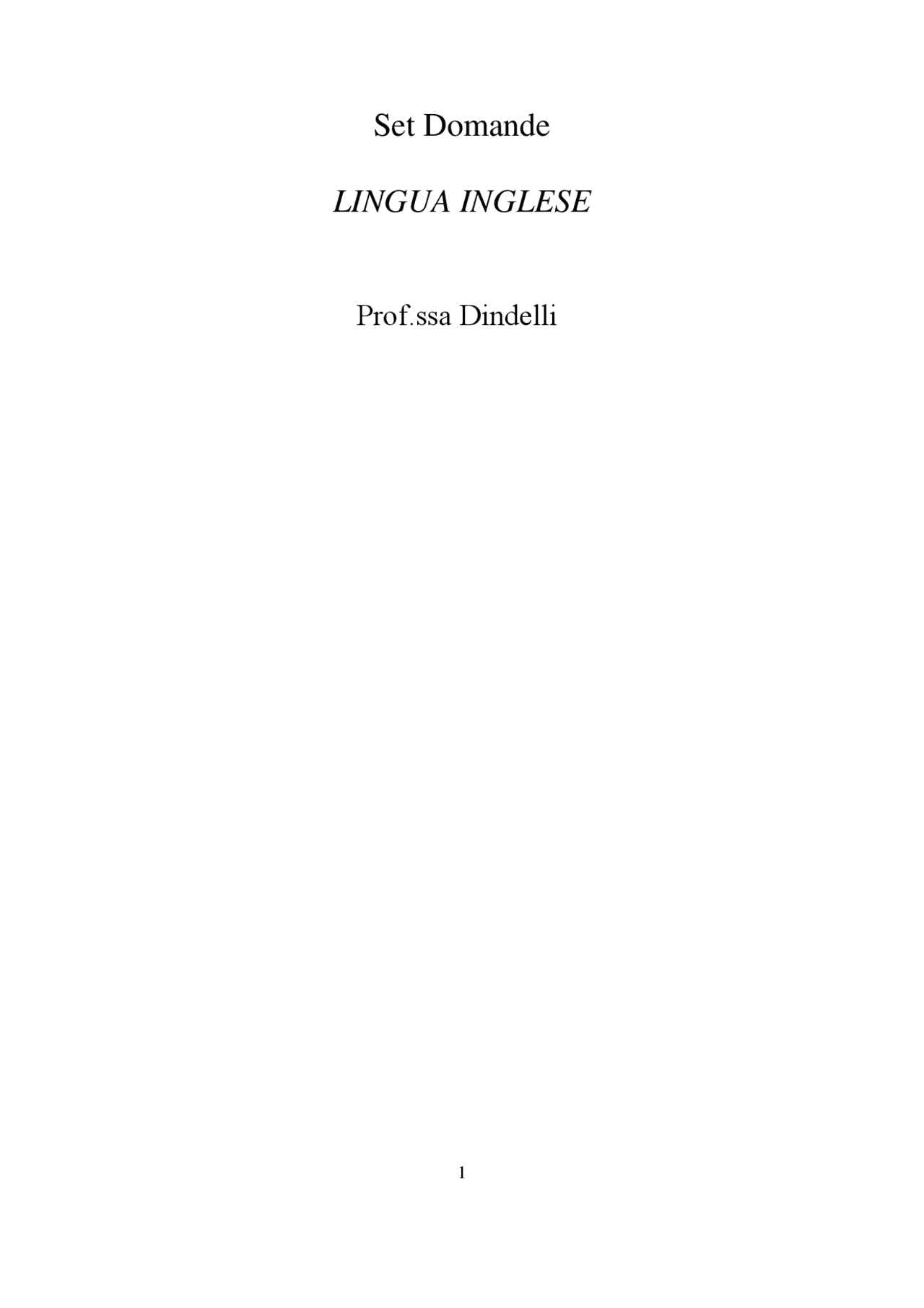 Inglese Domande Chiuse Fisiologia Moderna Lm 14 Ecampus Docsity