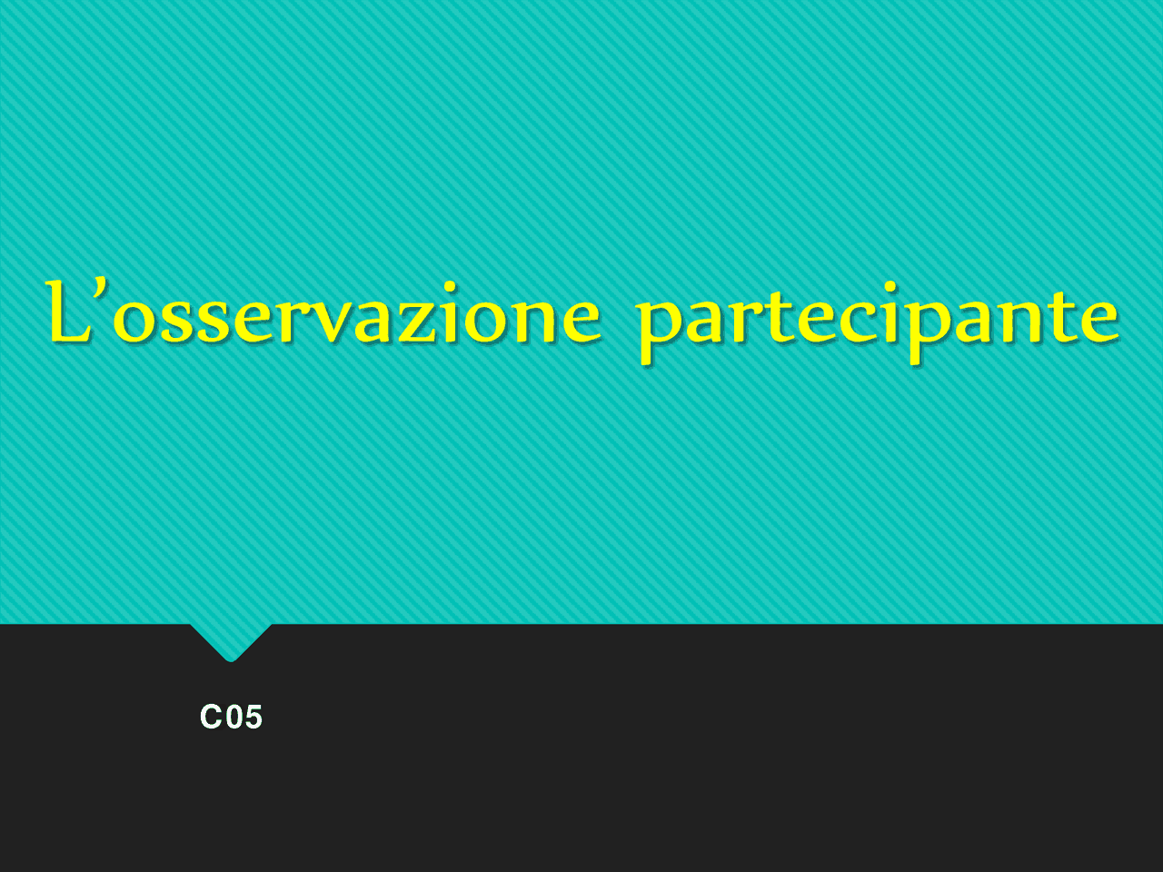 Osservazione Partecipante Docsity