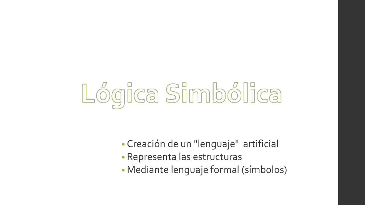 Logica Simbolica Filosofia Bachillerato - Docsity