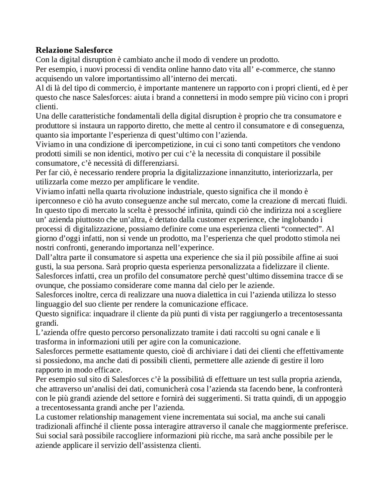 Testo Lezione Propedeutico Esame Docsity