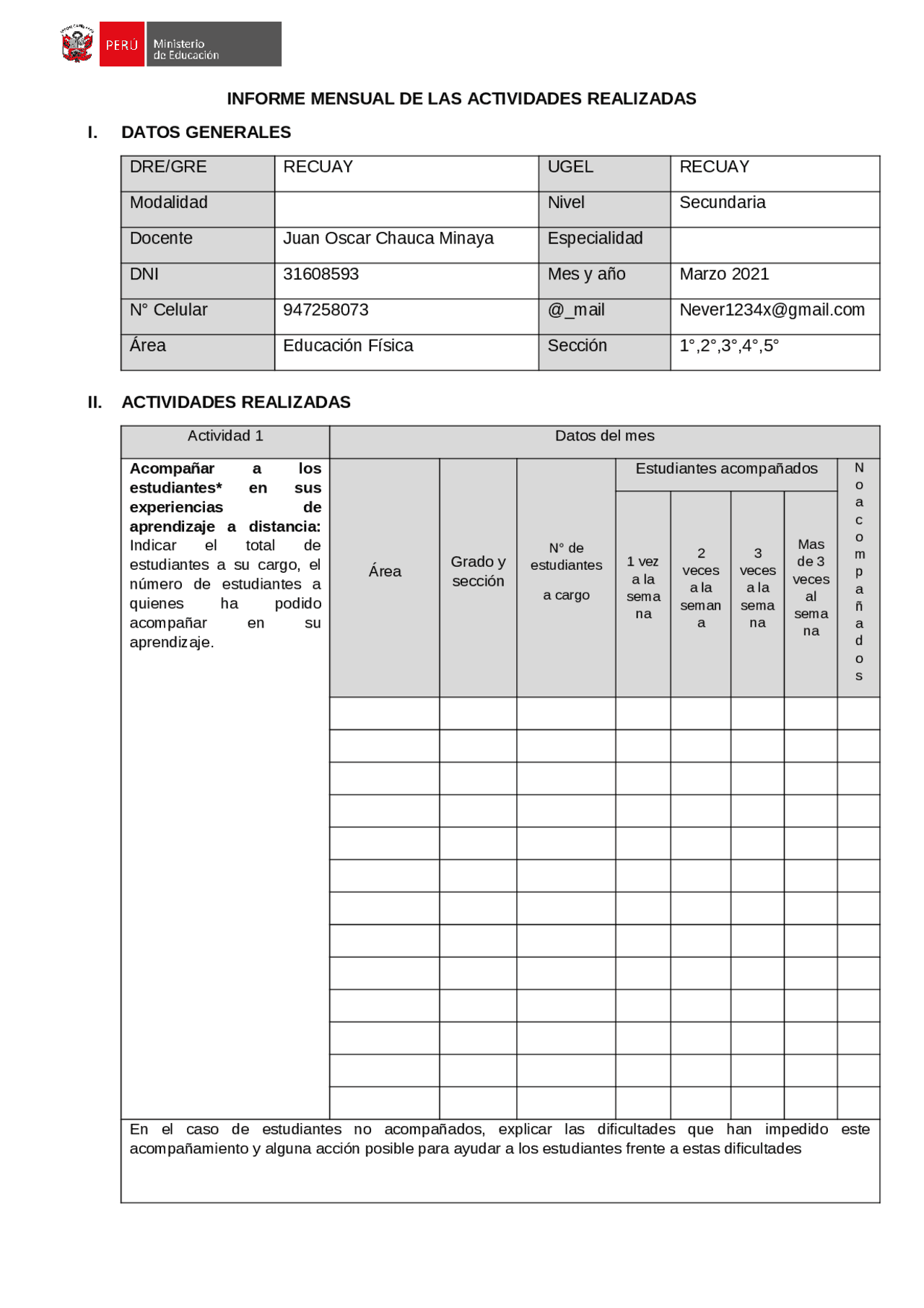 Formato-de-informe-mensual - Docsity