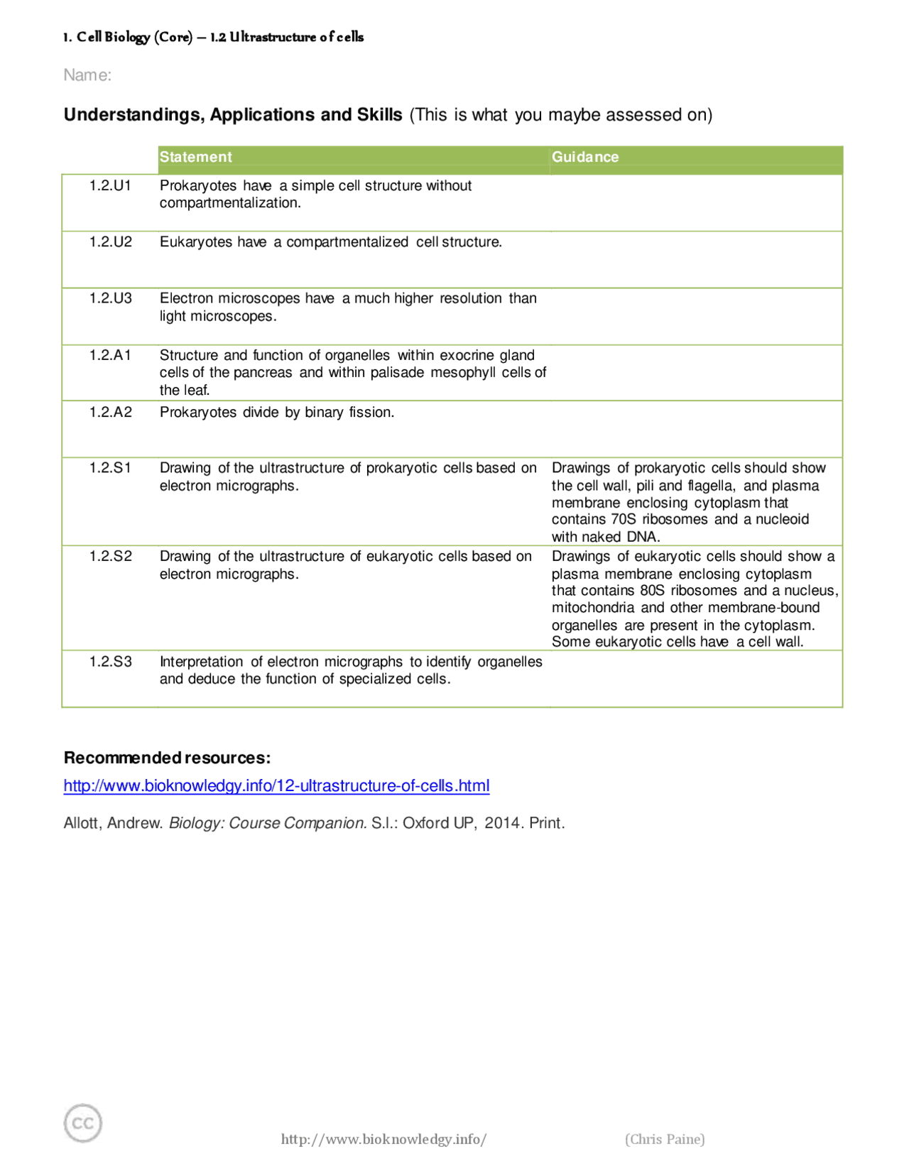 Introduction to cells study guide - Docsity