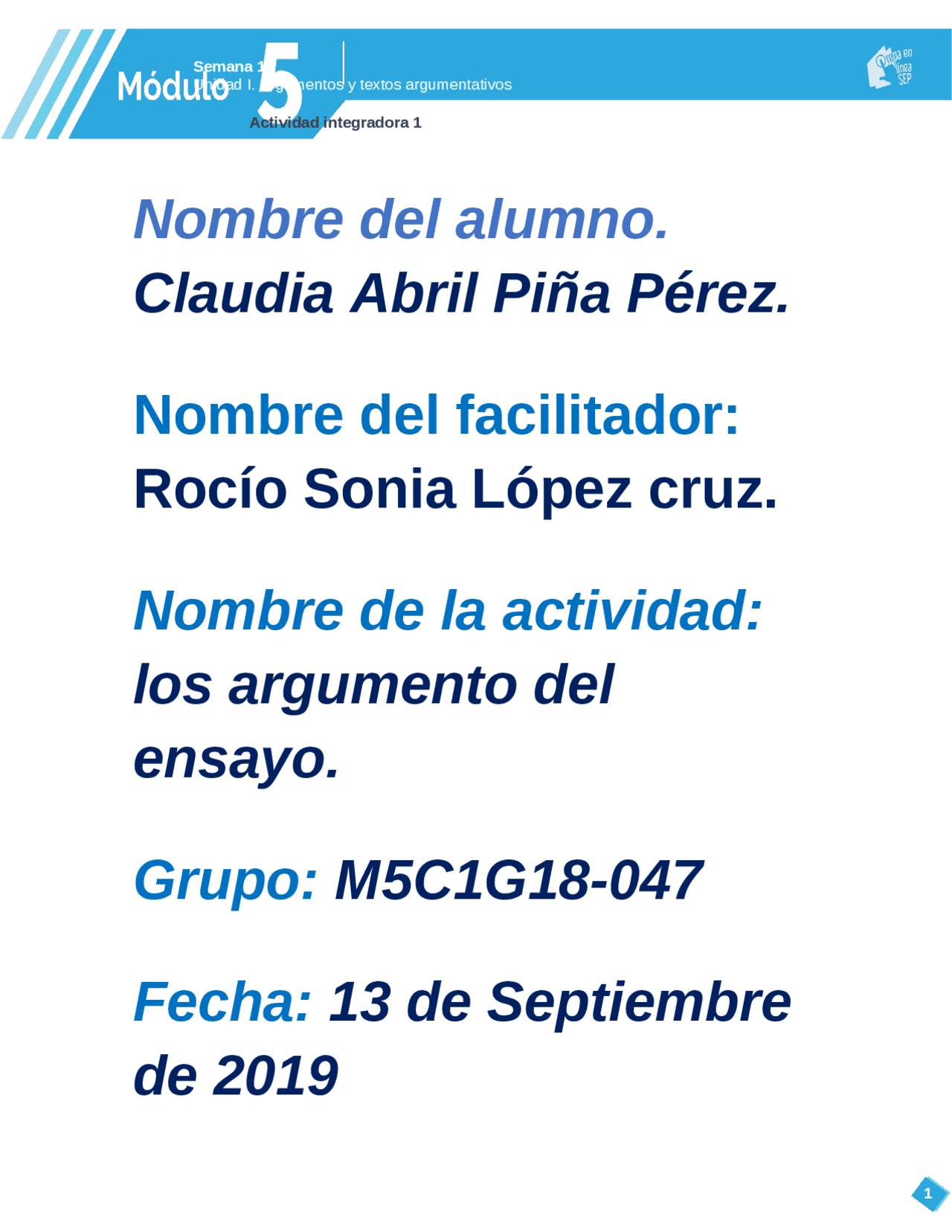 Módulo 5 semana 1 Actividad 2 | Guías, Proyectos, Investigaciones de Historia | Docsity