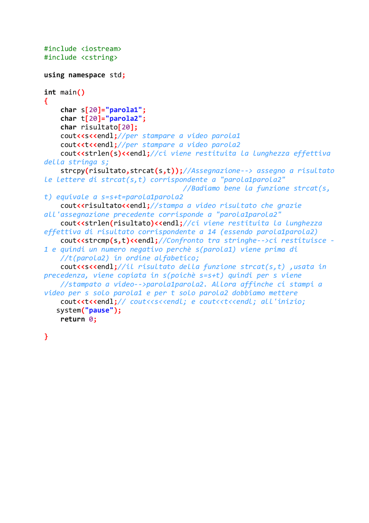 Fondamenti Di Informatica Esempio Stringhe Docsity