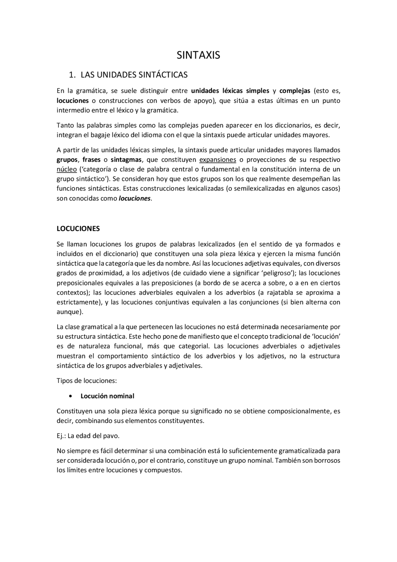 TEMA 3. SINTAXIS ... - Docsity