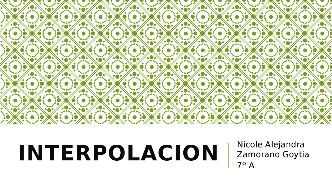 Interpolacion simple para est - Docsity