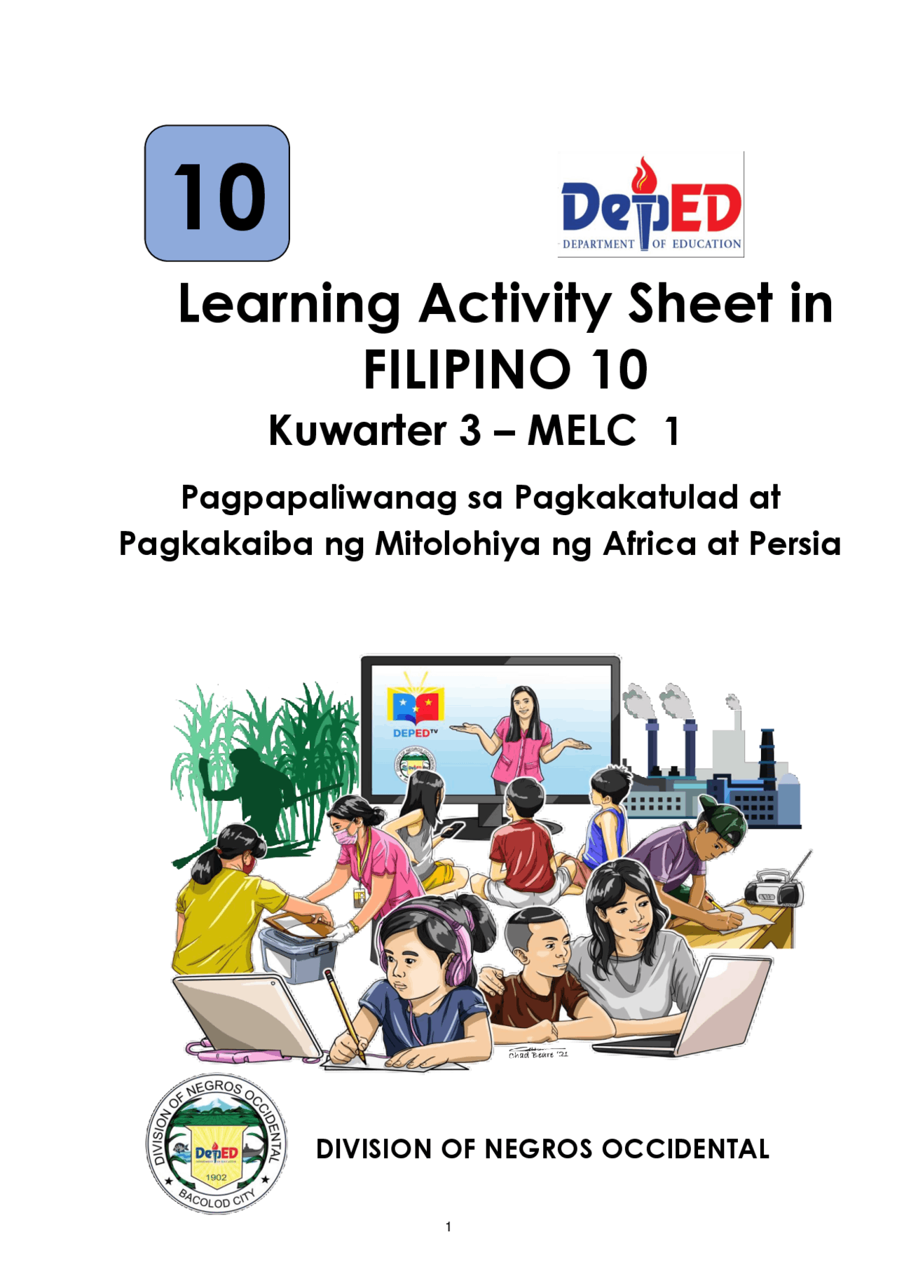 Filipino 10 week 1 it's a great exercises | Exercises Japanese | Docsity