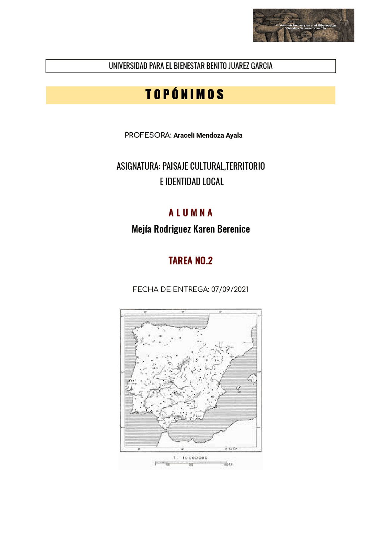 Topónimos y sus especificaciones - Docsity