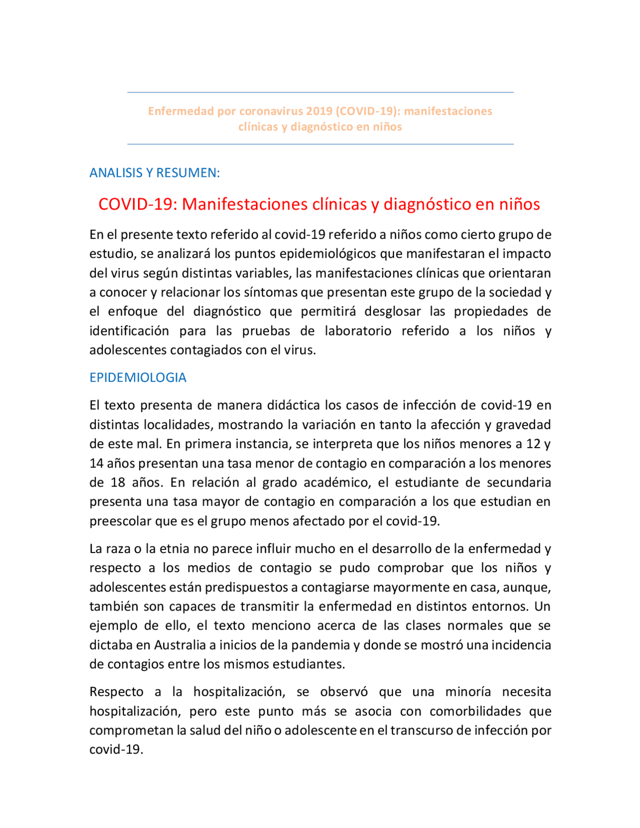 RESUMEN DE MEDICINA HUMANA | Resúmenes de Medicina | Docsity