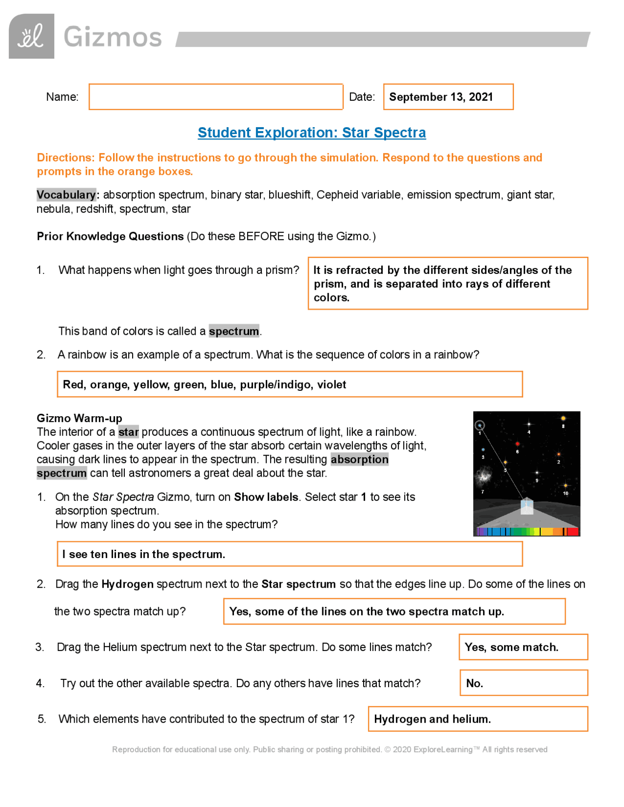 Student Exploration Star Spectra Gizmo Docsity Student Exploration Star Spectra Gizmo Docsity