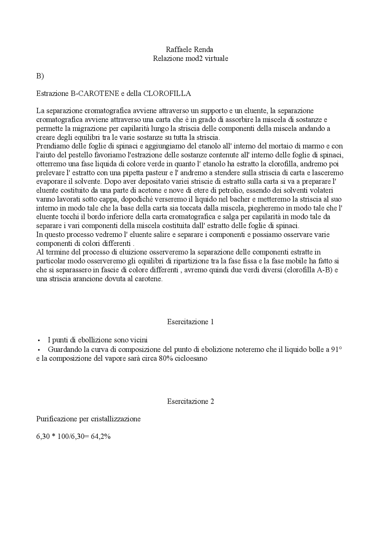 Paniere Chimica Mod 2 Labs Docsity