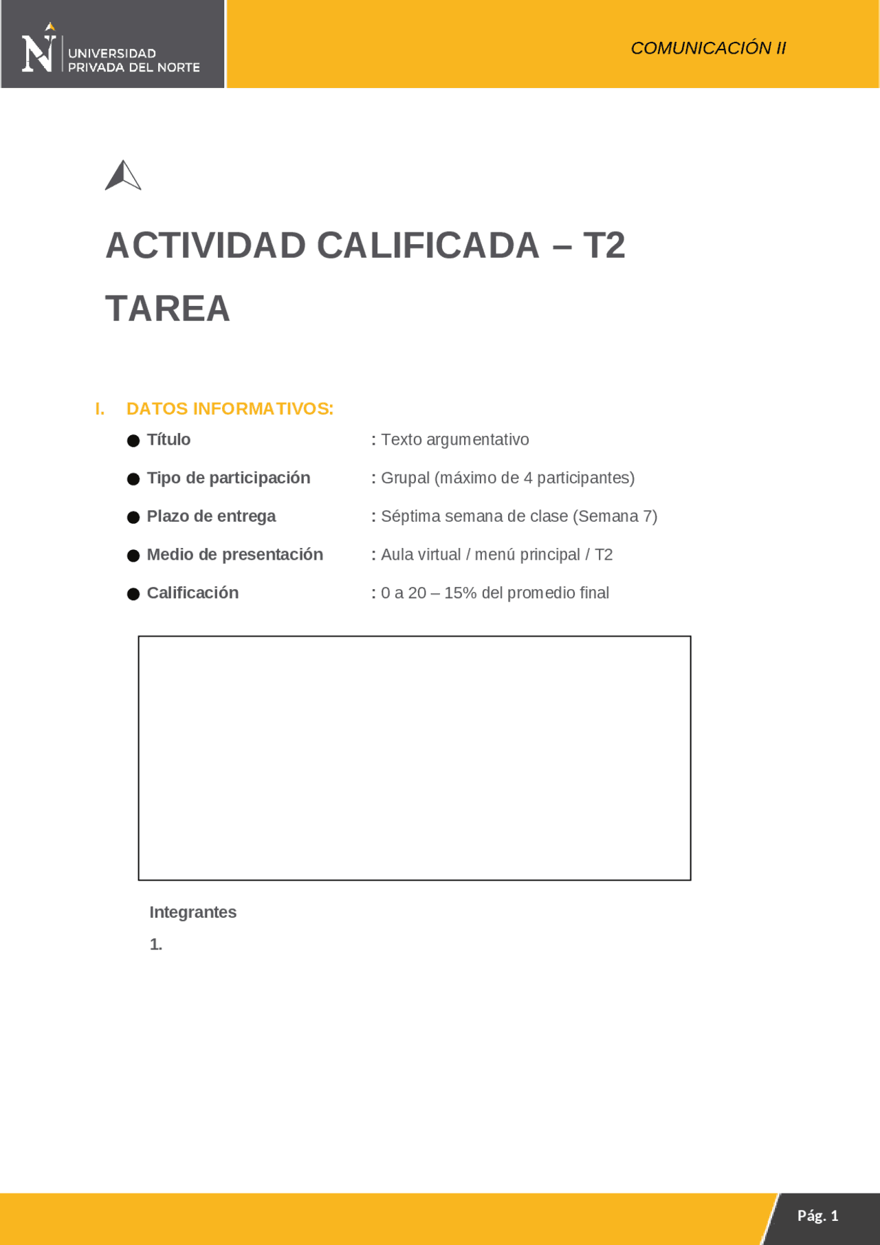 T2 Comunicacion De La Universiadad Upn Exámenes De Comunicación Docsity