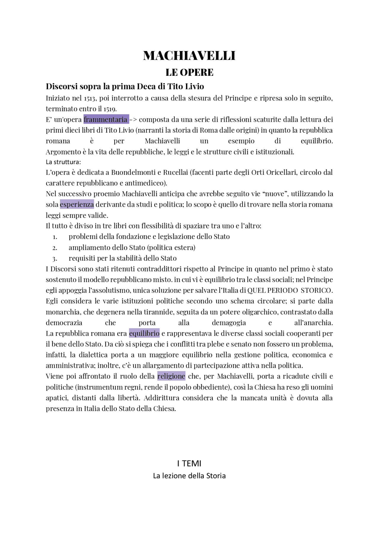 Il Malvagio Machiavelli Riassunto Docsity