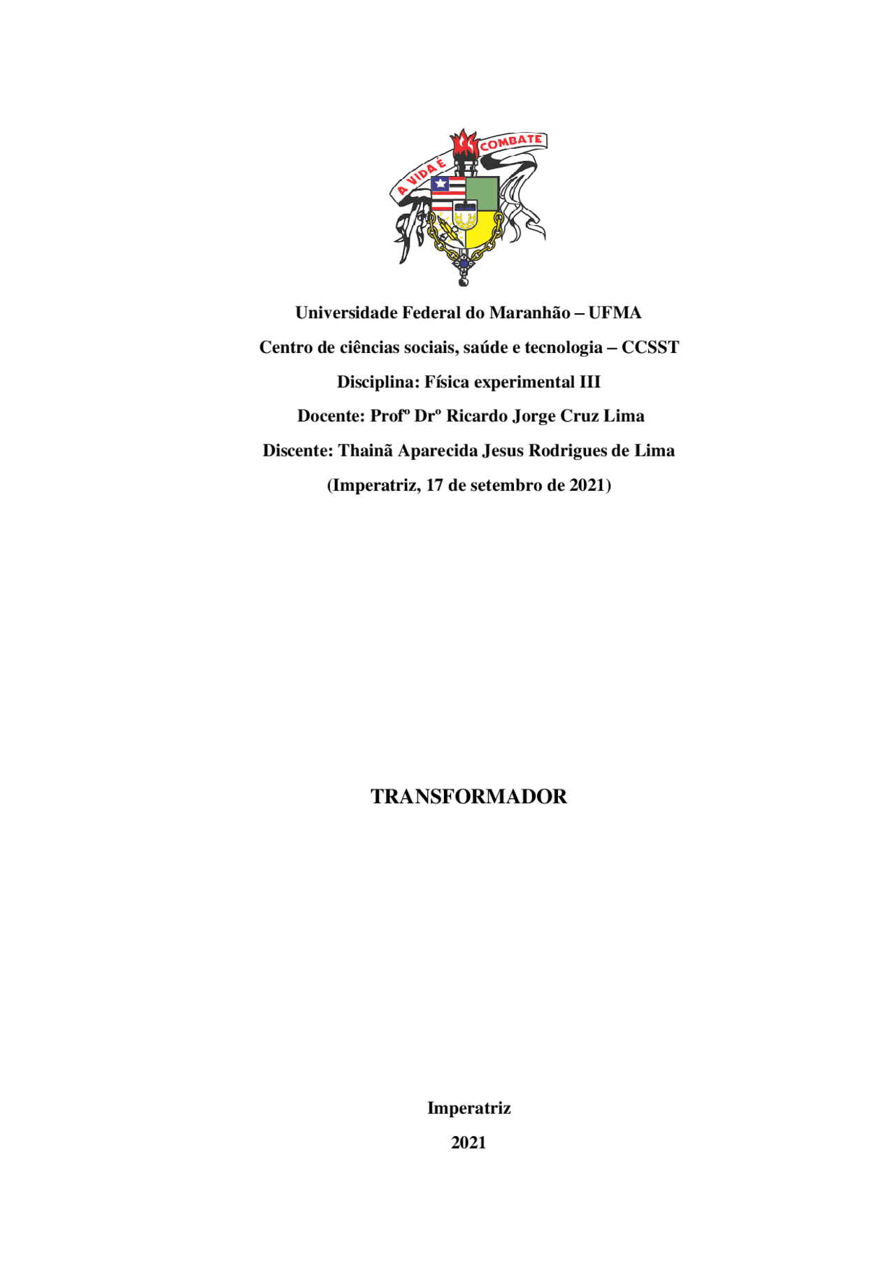Relatório sobre transformadores - Docsity
