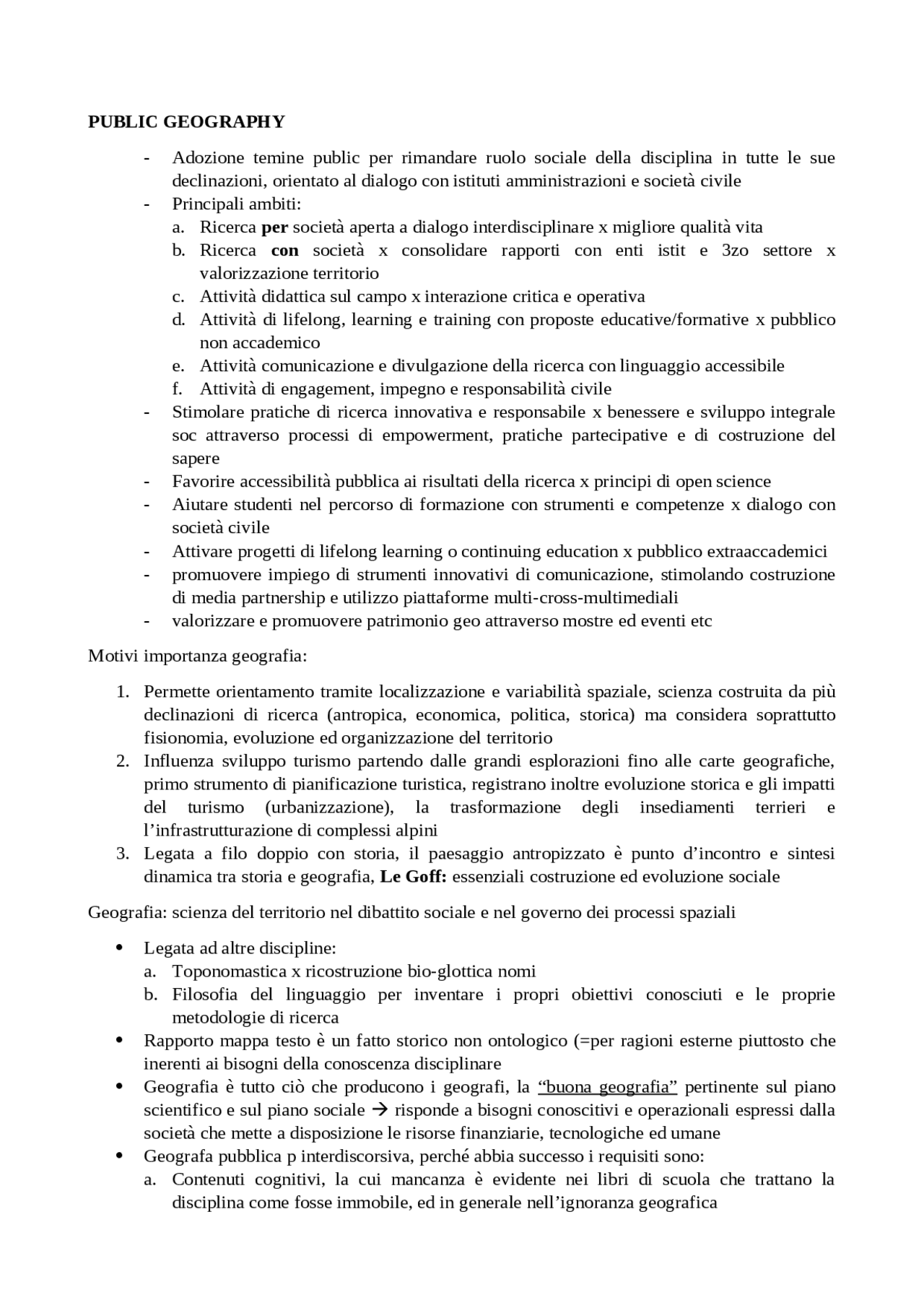 Teorie E Pratiche Di Public Geography Docsity