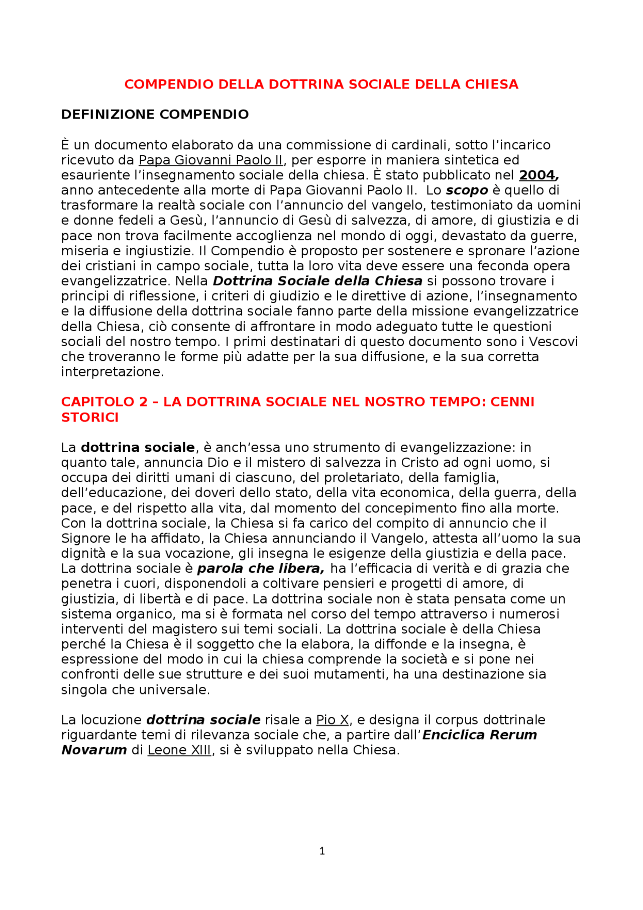 Riassunto Compendio Docsity