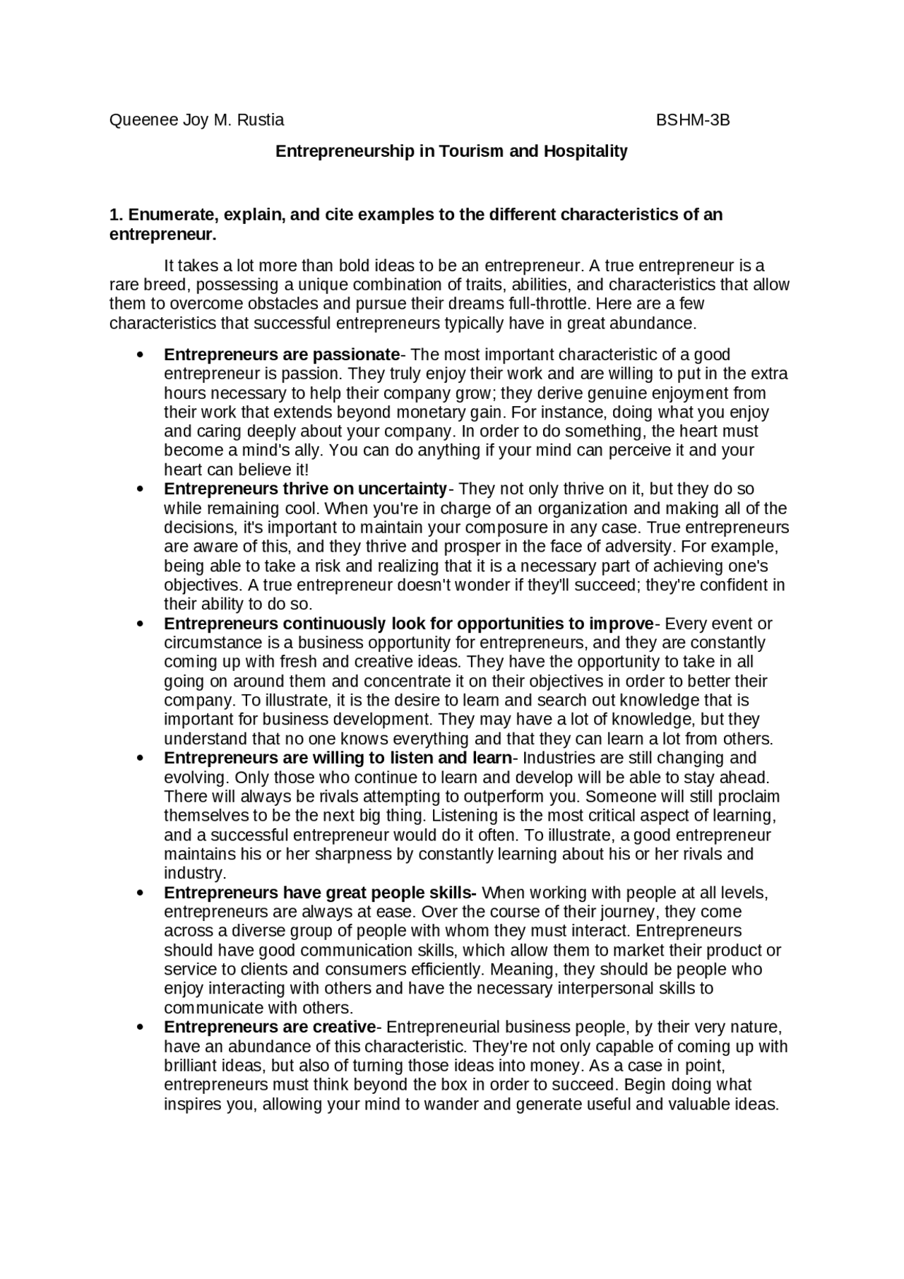 Business Marketing In Hospitality And Tourism Industry Assignments