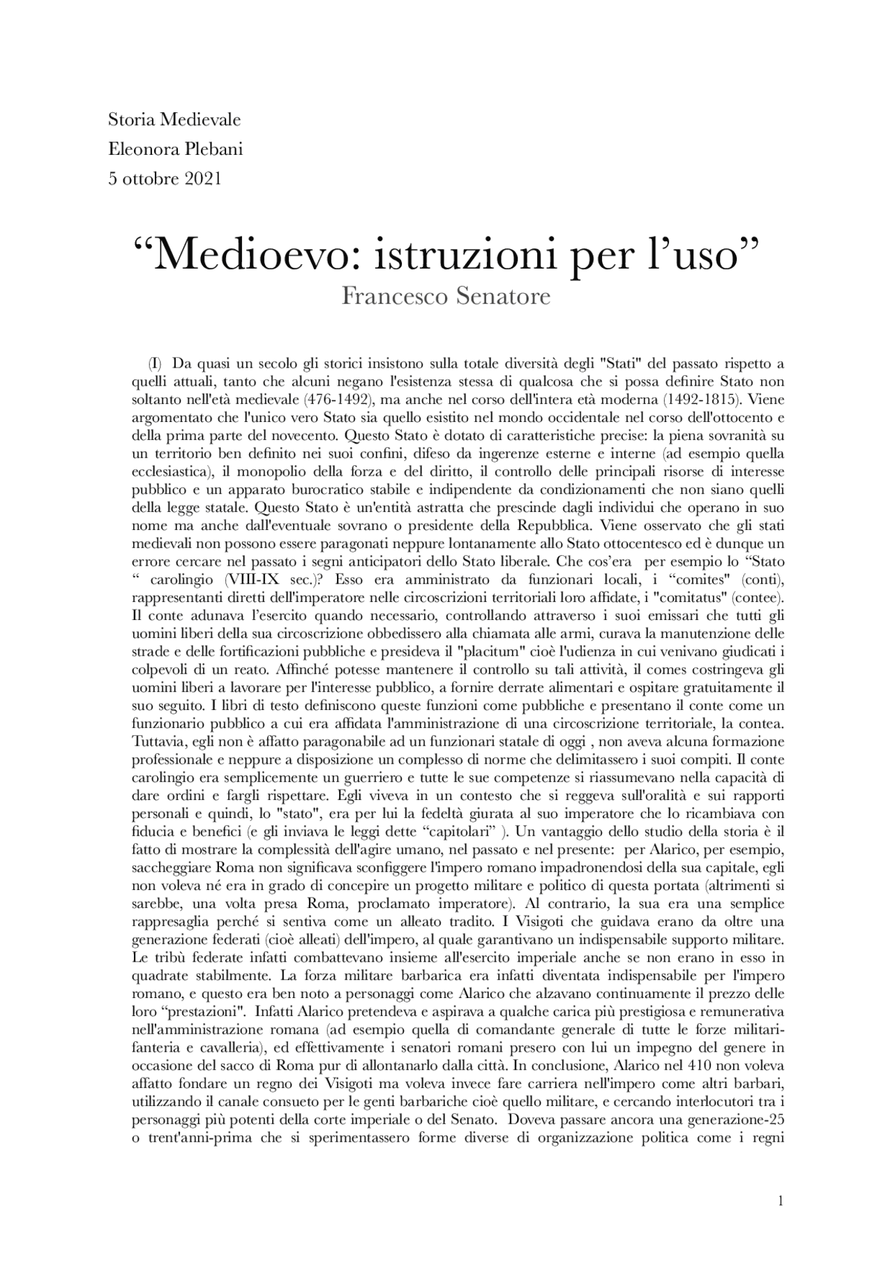 Medioevo Istruzioni Per Luso Riassunto Docsity