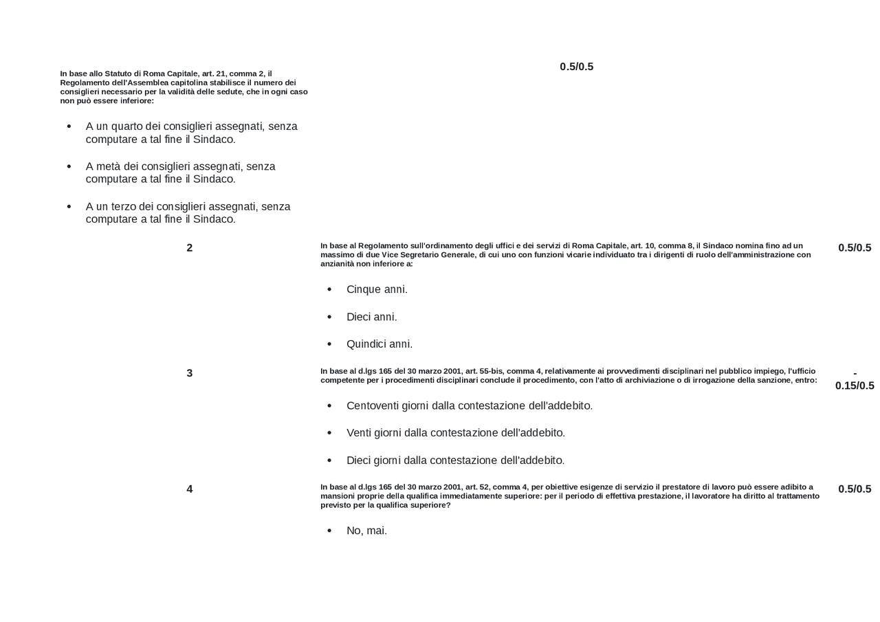 Domande Concorso Assistente Amministrativo Docsity