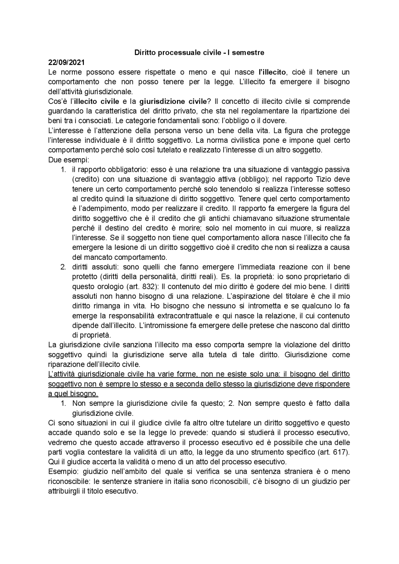 Appunti Diritto Processuale Civile Prof Bove Docsity