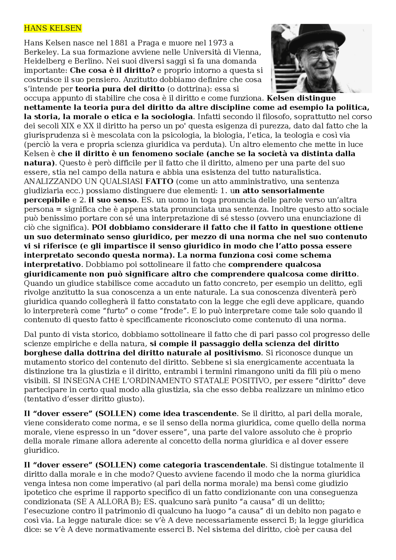 Maggiori Autori E Filosofi Filosofia Del Diritto Docsity
