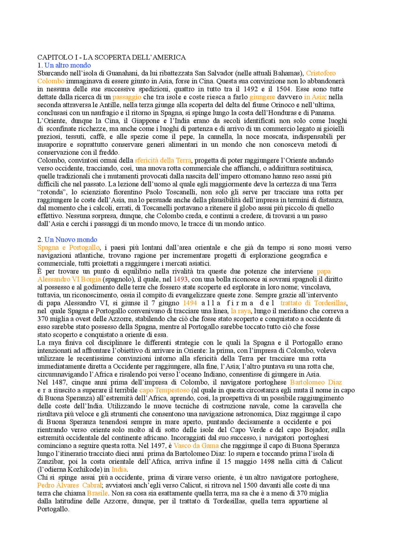 Riassunto Schematico Storia Moderna Docsity