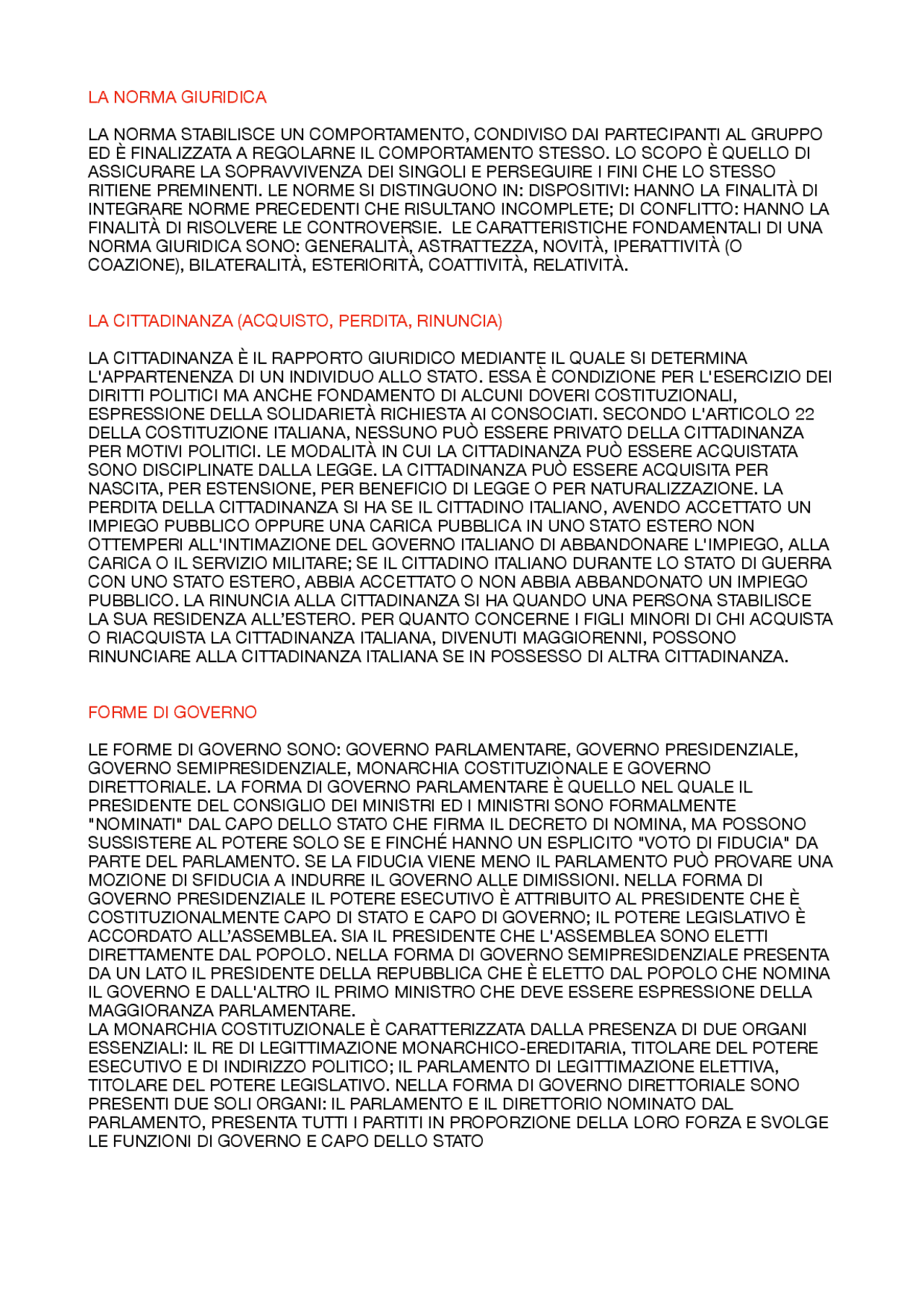 Istituzioni Di Diritto Pubblico Risposte Aperte Docsity
