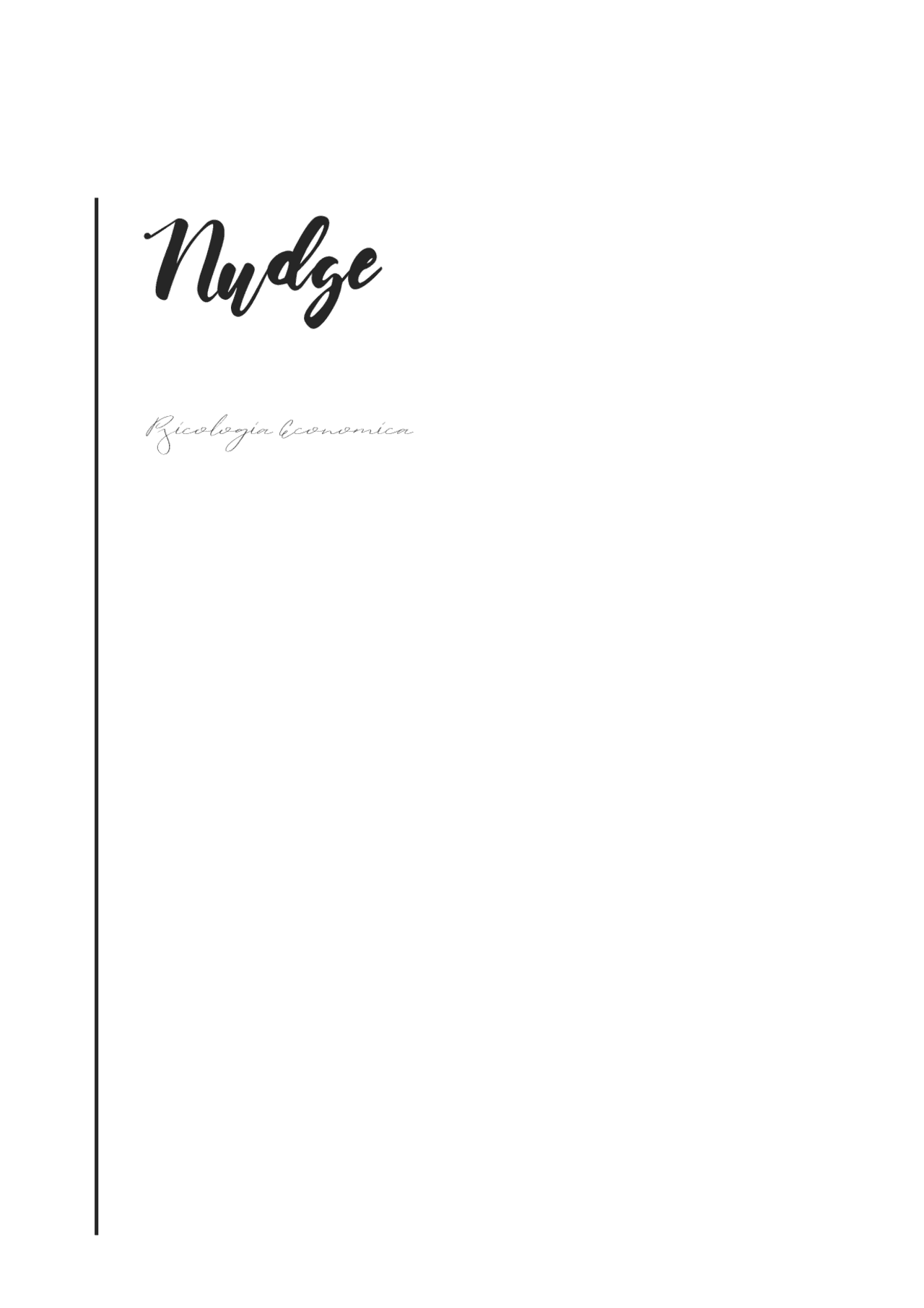 Riassunto Nudge La Spinta Gentile Docsity