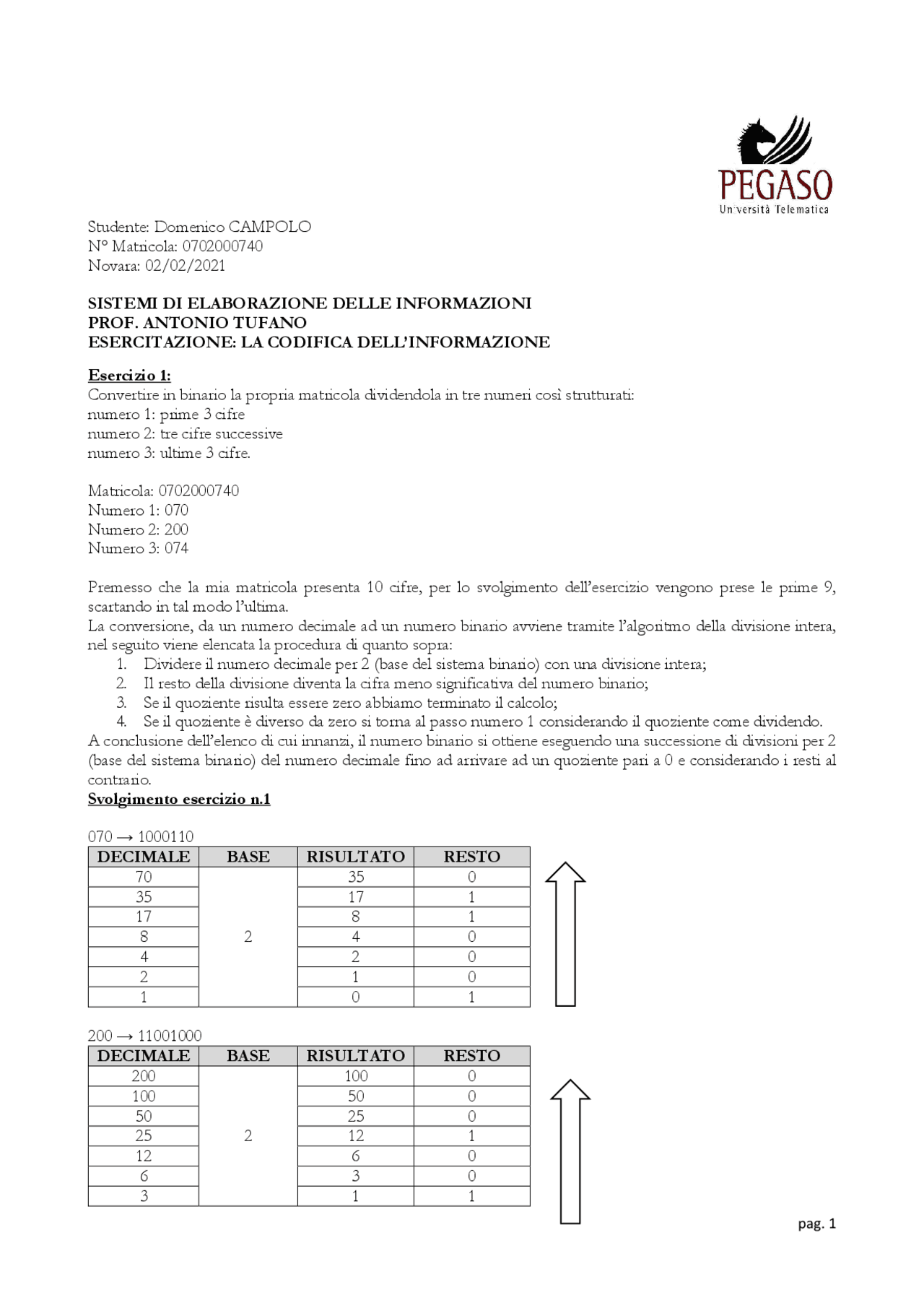 La codifica dell'informazione - Docsity