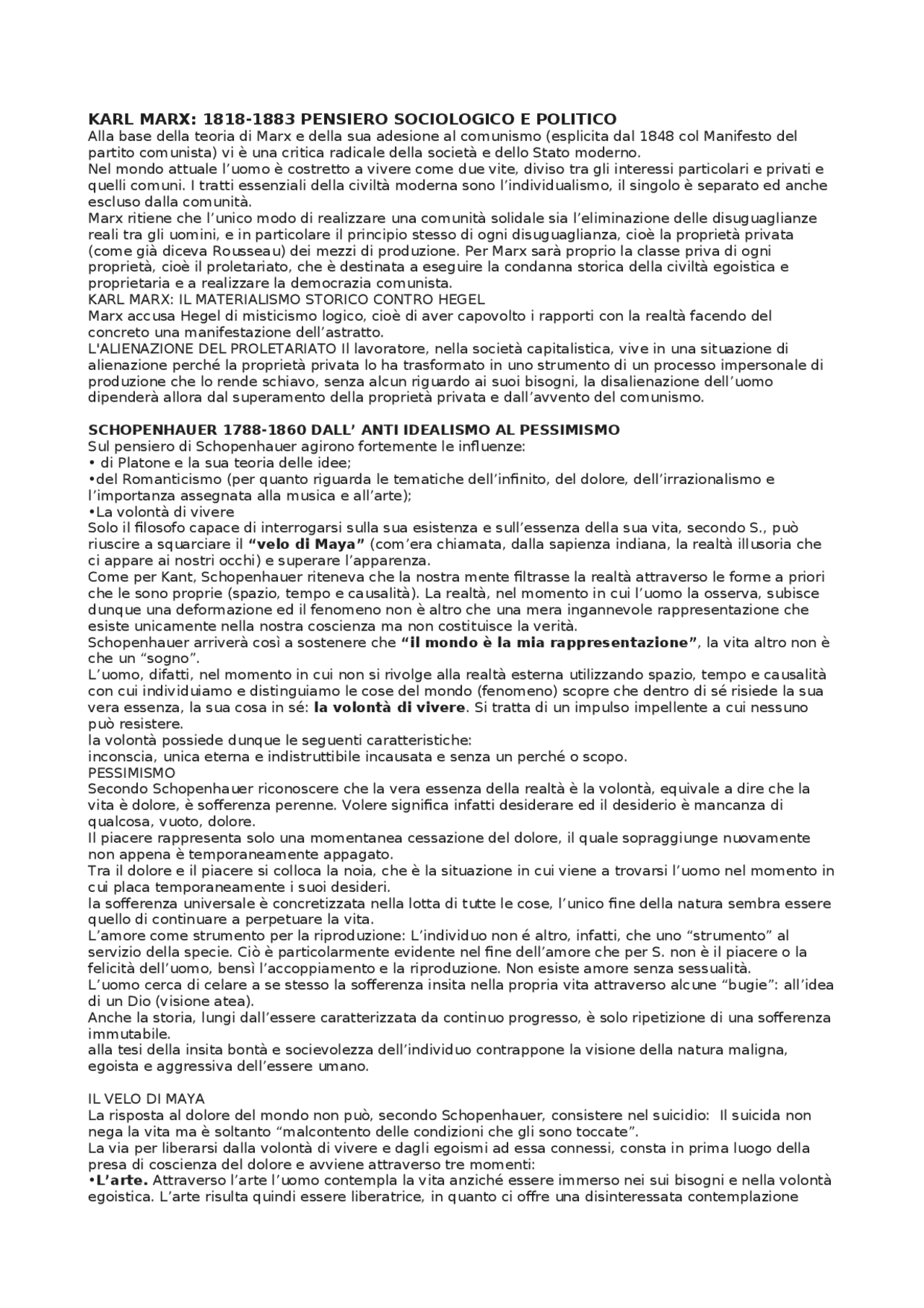Filosofia Maturità Riassunto Maggiori Filosofi Docsity