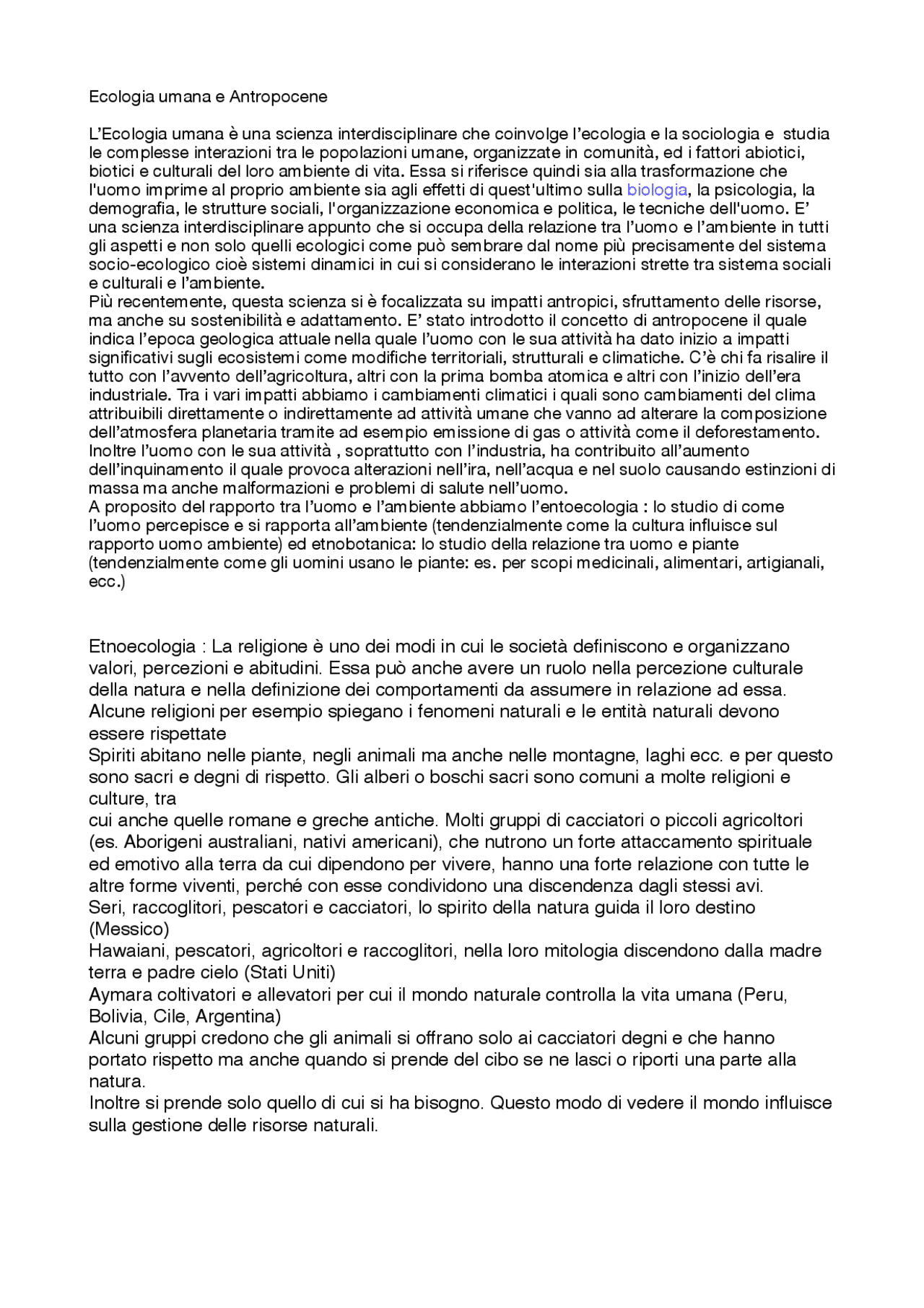 Ecologia Alcuni Concetti Docsity