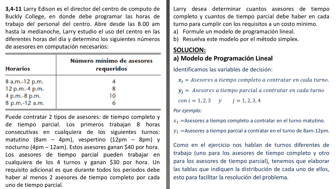 Programación Lineal Investigación De Operaciones Ejercicios De