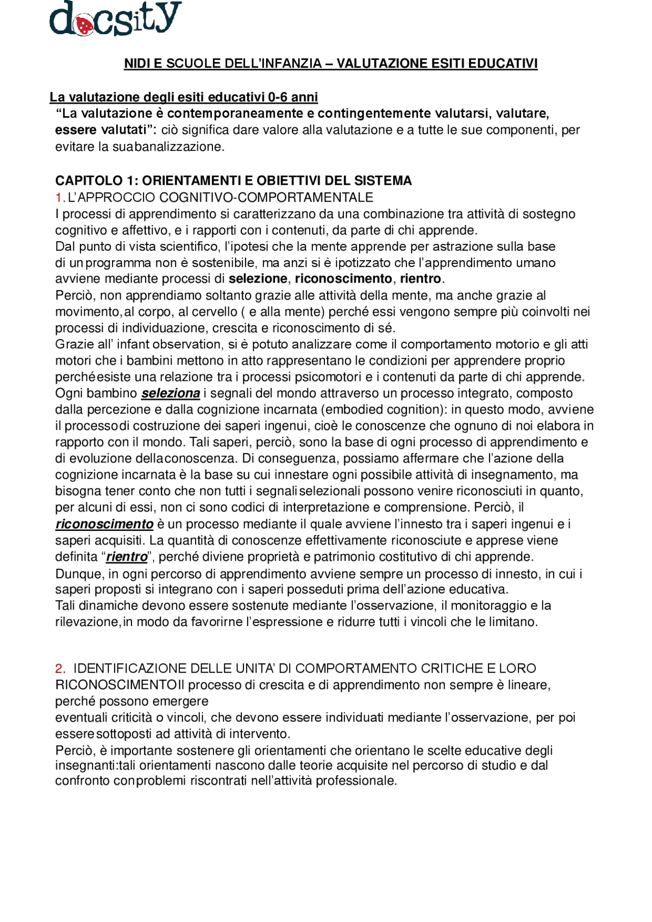 Libro Nidi E Scuole Dellinfanzia Docsity