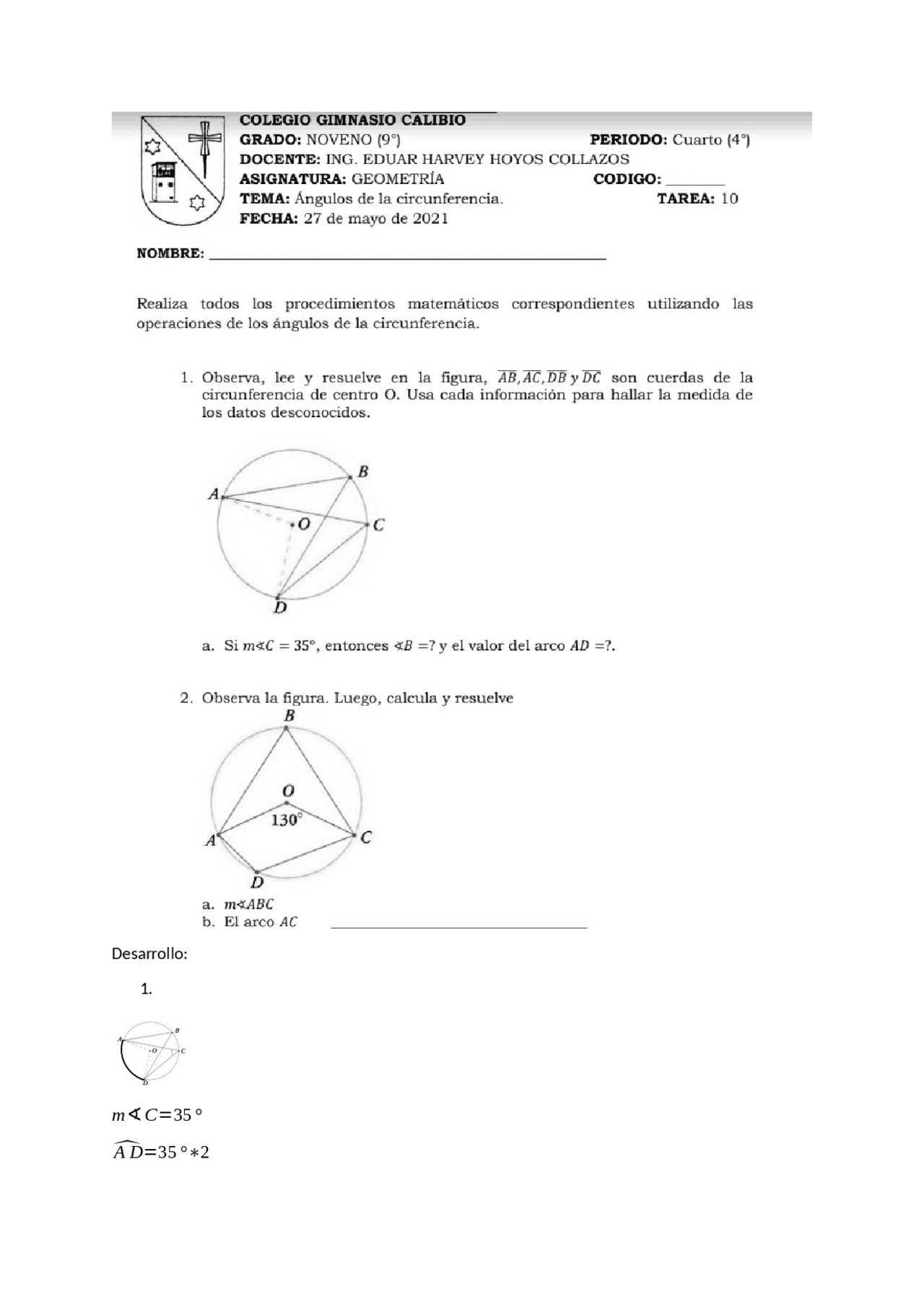 Ejercicios Funciones cuadraticas - Docsity