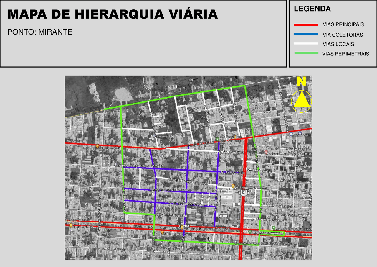 Mapa de vias planejamento de transporte - Docsity