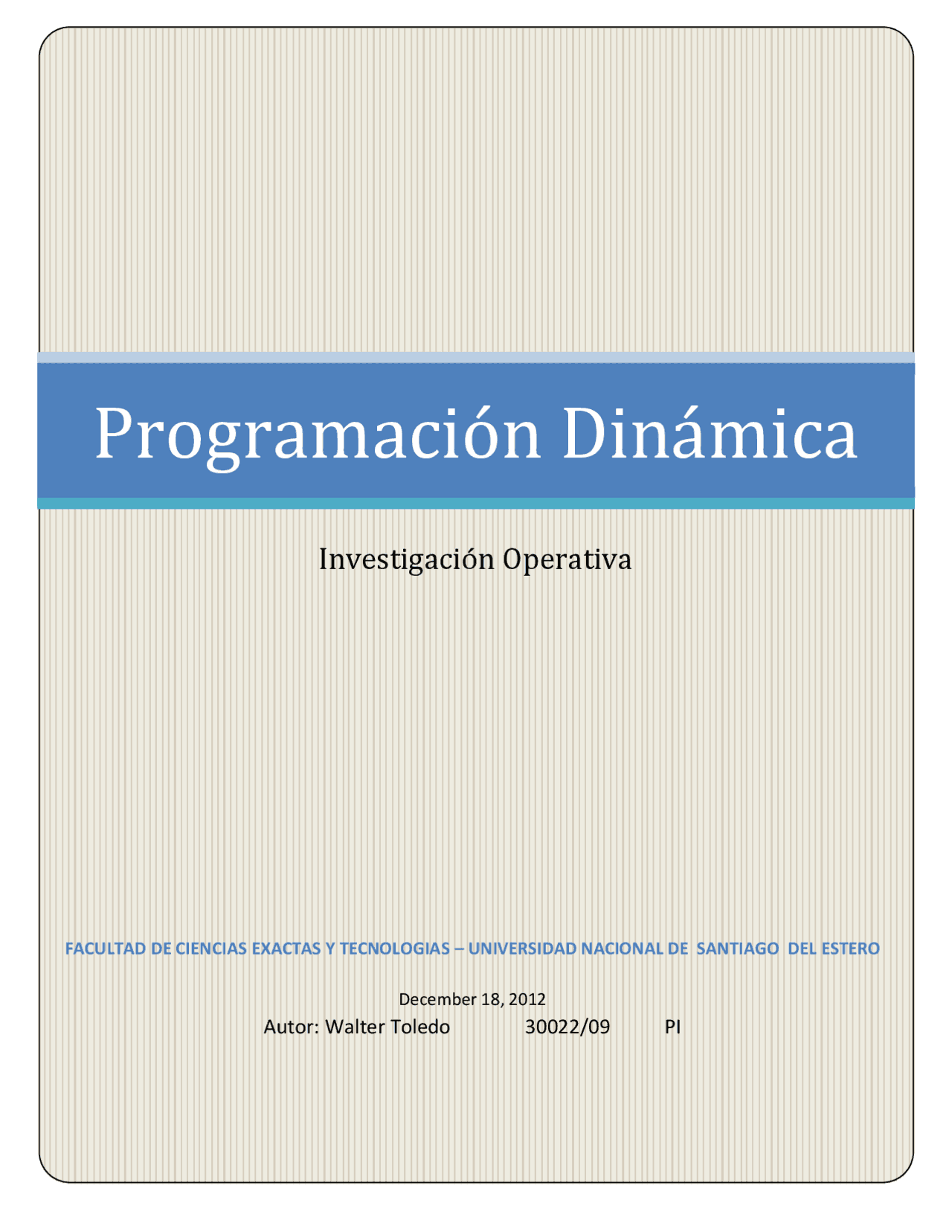 PROGRAMACION DINAMICA 5 - Docsity