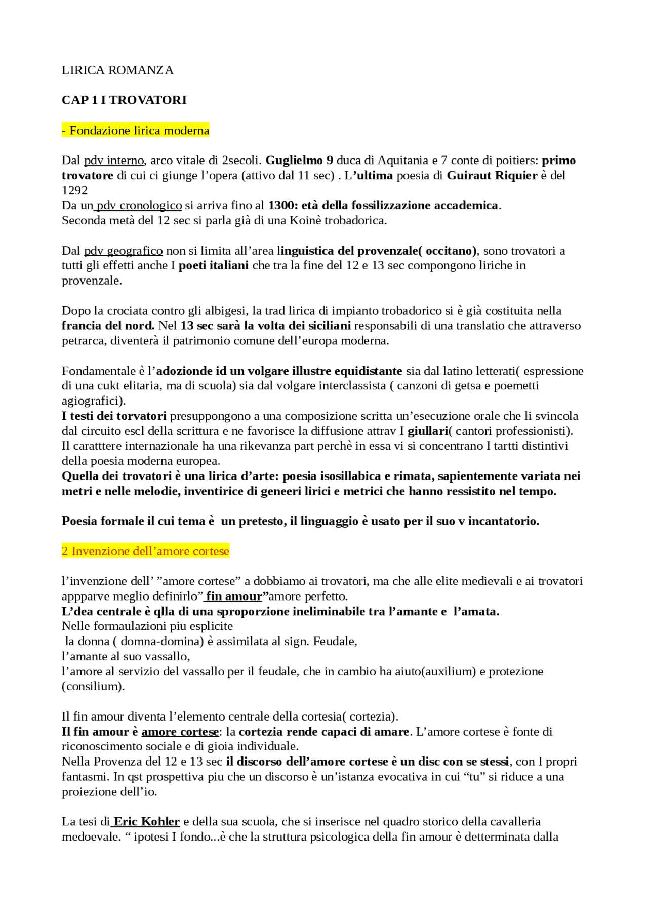 Riassunto Capitoli 1 4 Docsity