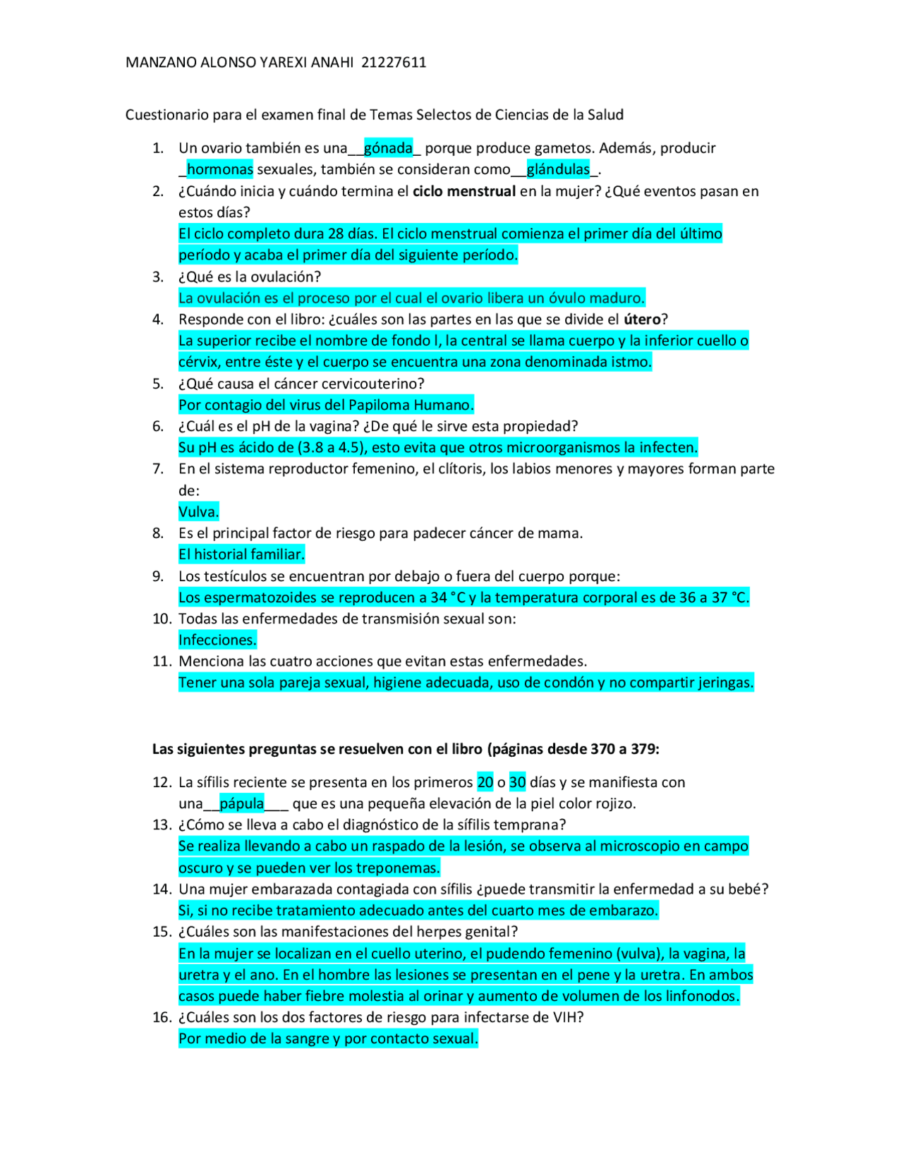 Ejercicios De Repaso Docsity