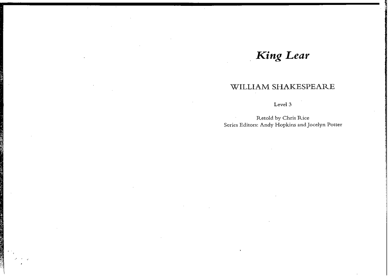King Lear, complete book - Docsity