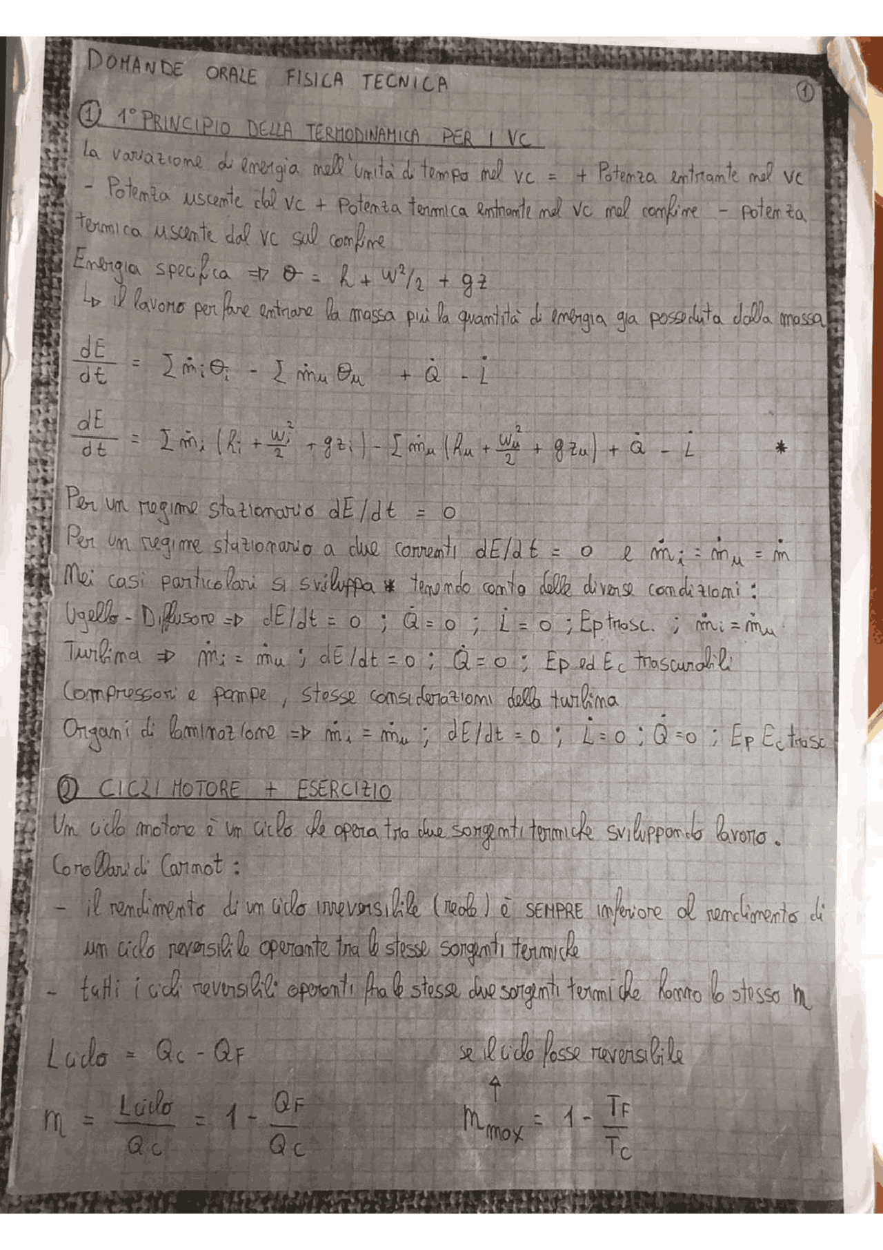 Fisica Tecnica Appuntiriassunto Appunti Di Fisica Tecnica Docsity