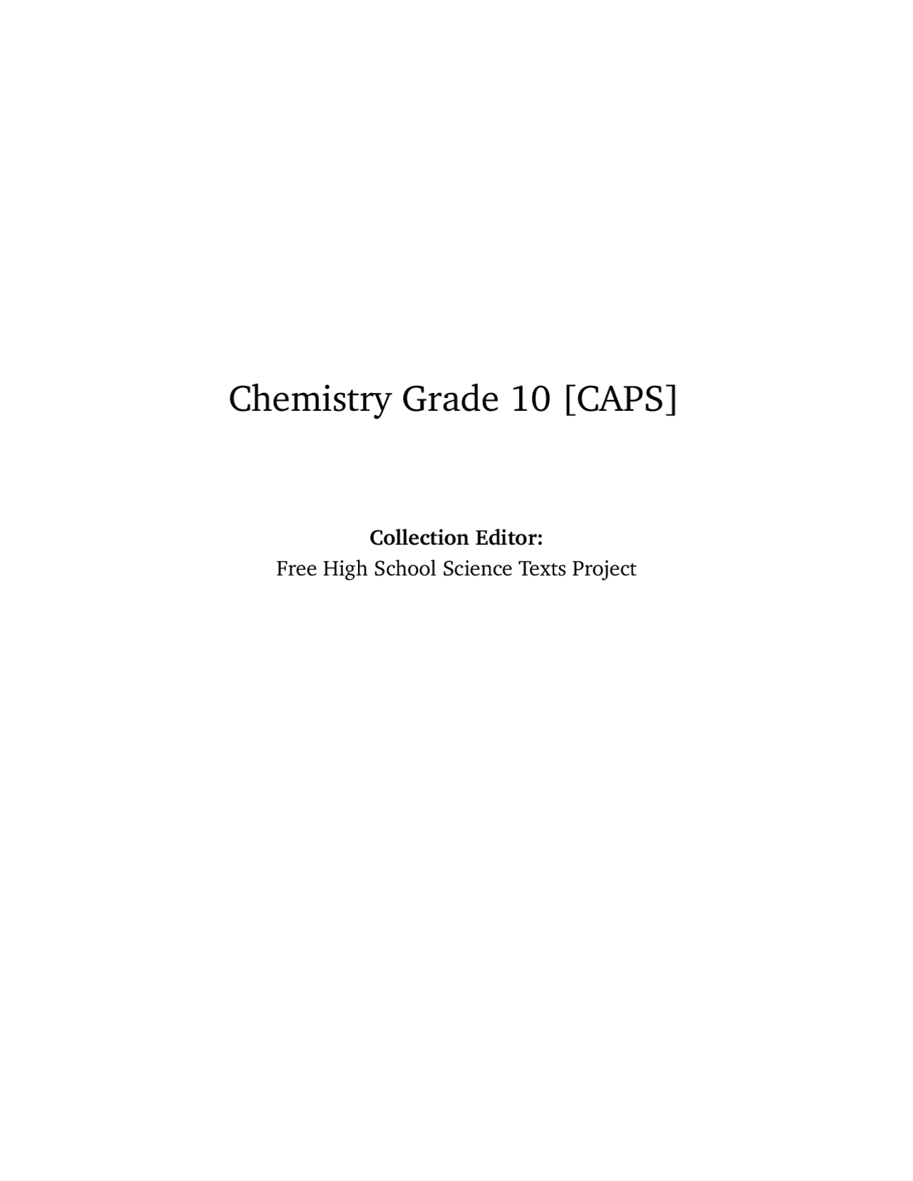 Chemistry book for high school students for grade 10 for us high school ...