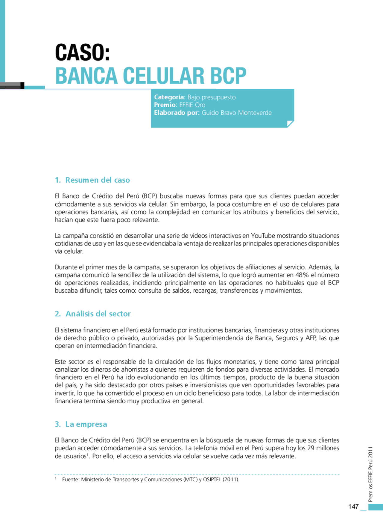 Caso BCP sobre la banca móvil - Docsity