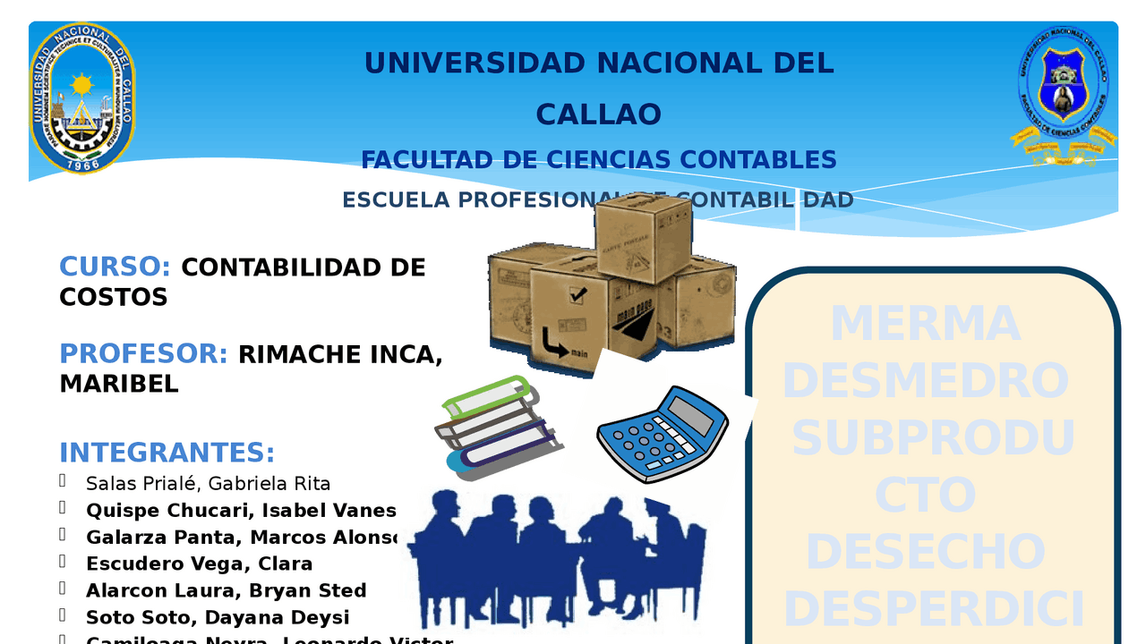 Mermas y desmedros: Concepto y ejercicios - Docsity